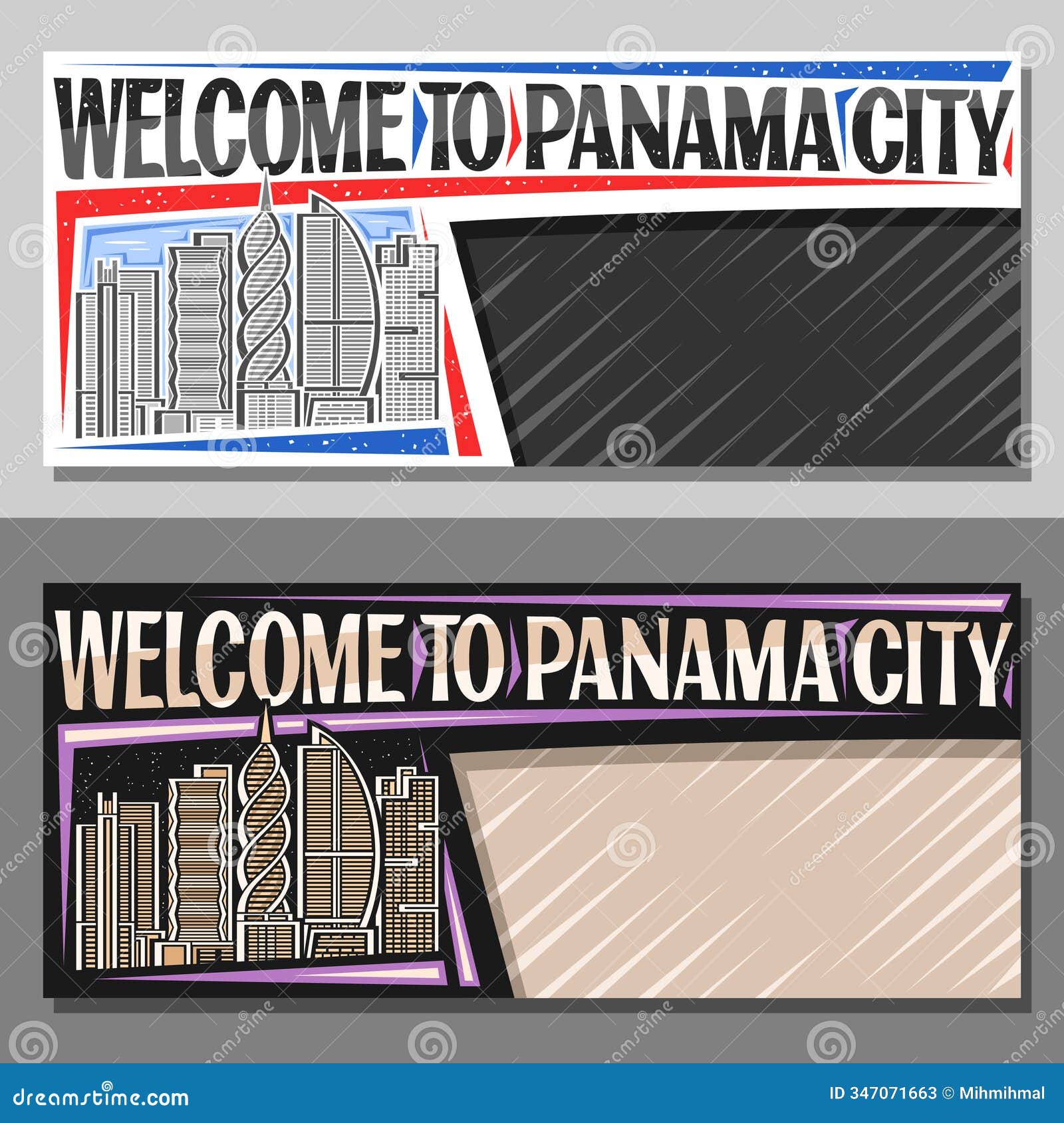 Vector Layout for Panama City Stock Illustration - Illustration of ...
