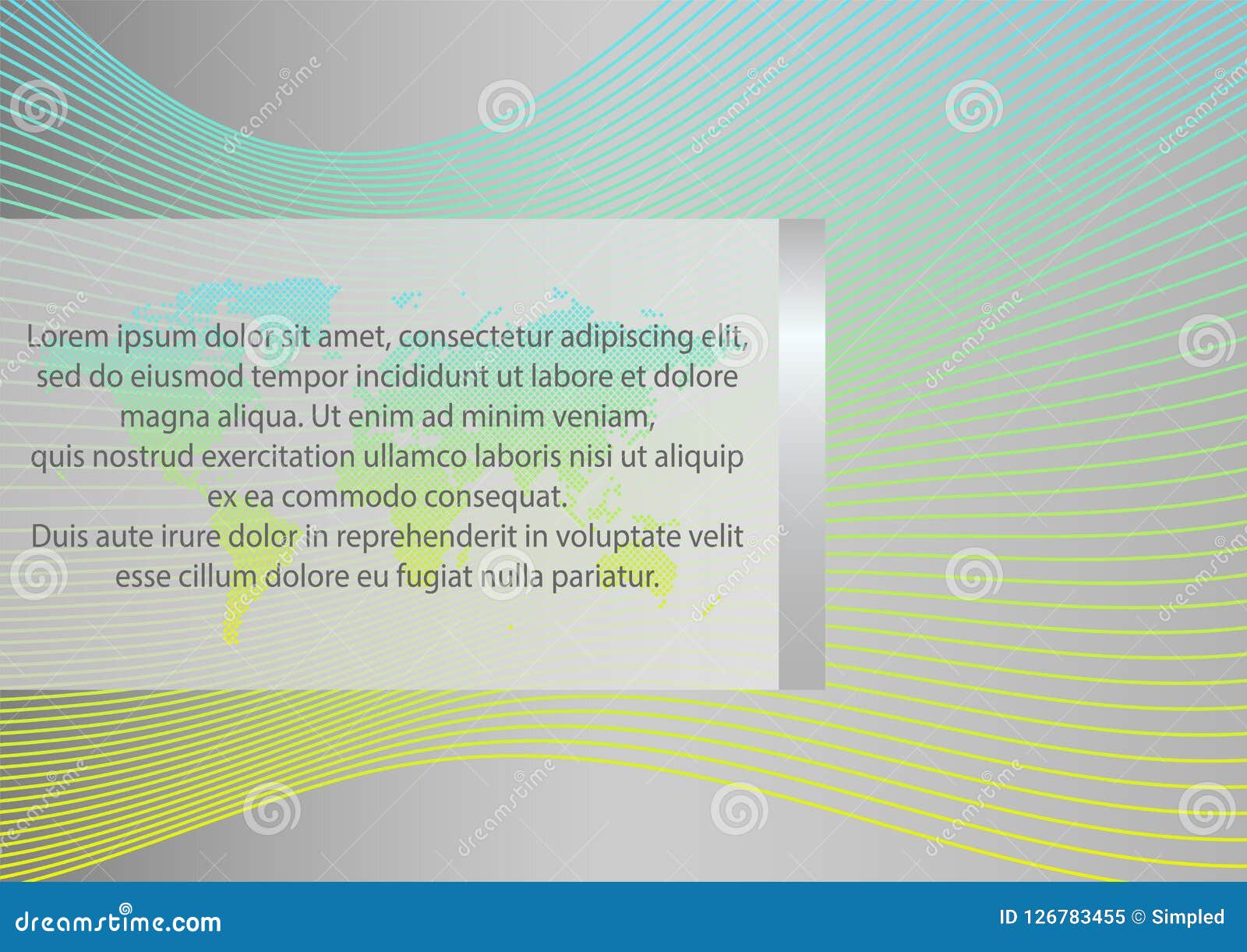 Vector Layout in A4 Size. Abstract Wave Pattern. World Map with Text ...