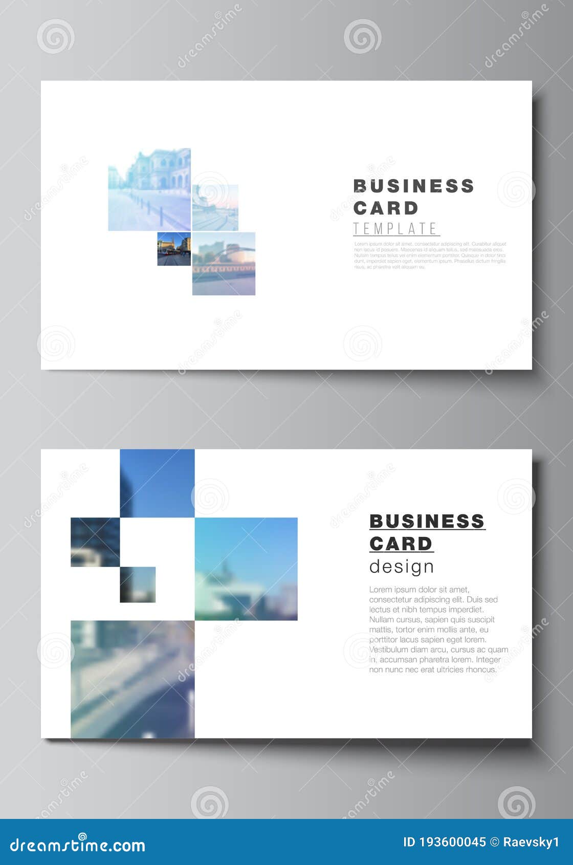 Vector Layout of Two Creative Business Cards Design Templates ...