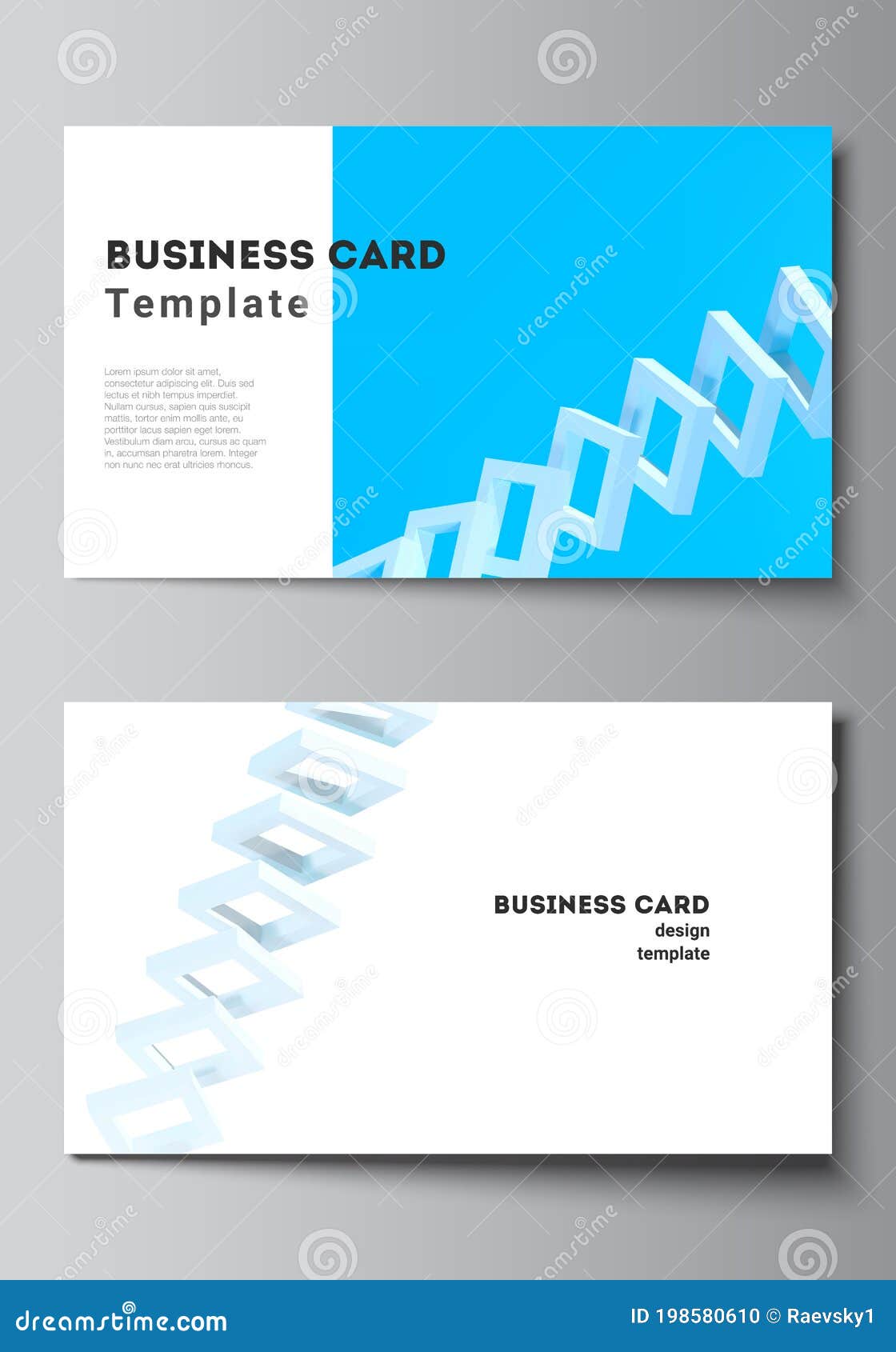 Vector Layout of Two Creative Business Cards Design Templates ...