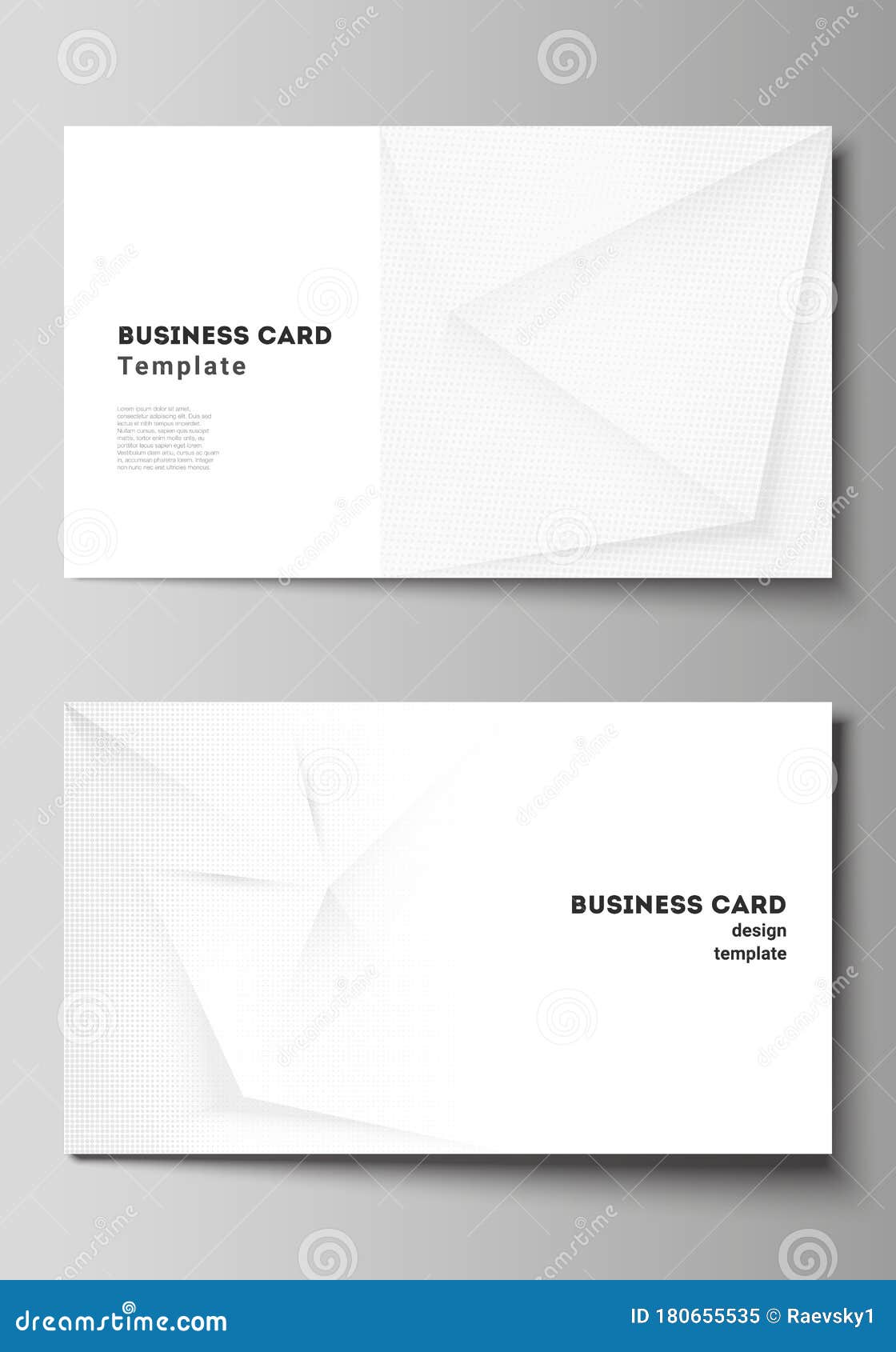 Vector Layout of Two Creative Business Cards Design Templates ...