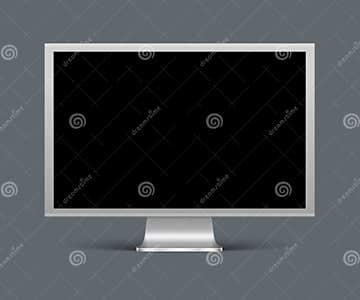 Vector LCD Display Mockup stock vector. Illustration of digital - 41307440