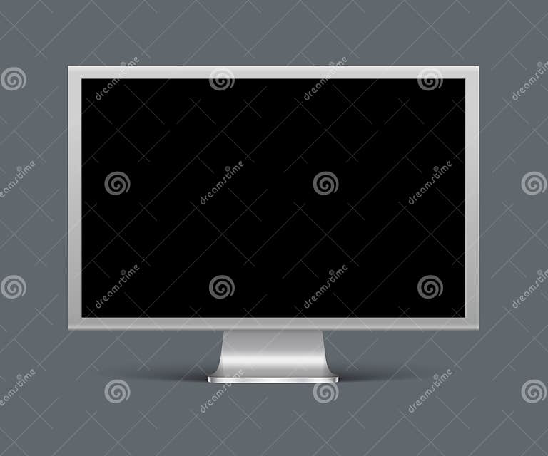 Vector LCD Display Mockup stock vector. Illustration of digital - 41307440