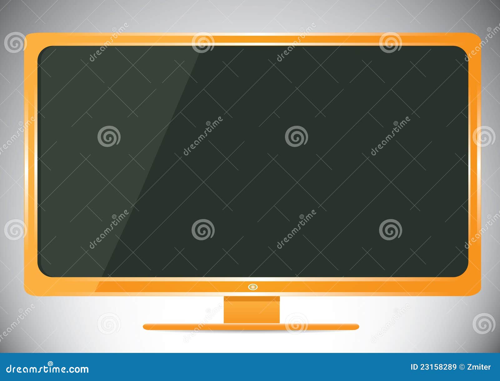Vector Lcd tv monitor. stock vector. Illustration of computer - 23158289