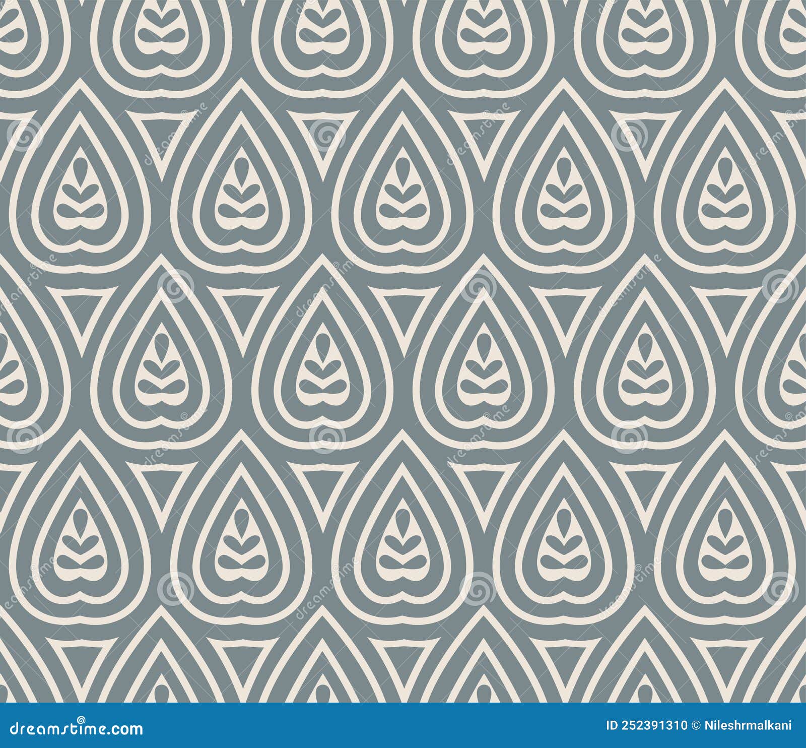 Vector Leaf Shape Wallpaper Pattern Design Stock Vector - Illustration ...