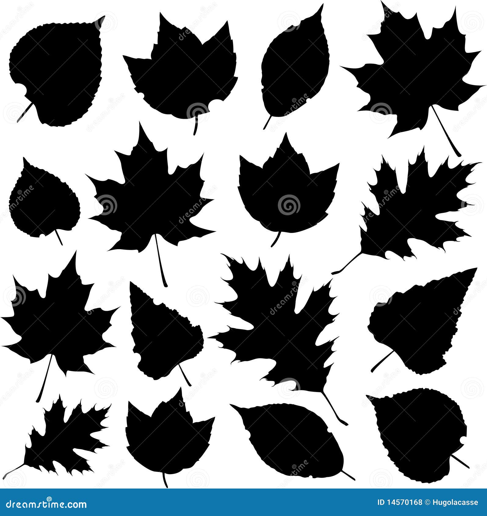 Vector leaf silhouette stock illustration. Illustration of season ...