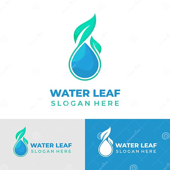 Vector Leaf and Water Drop Logo, Leaf Symbol Stock Vector ...