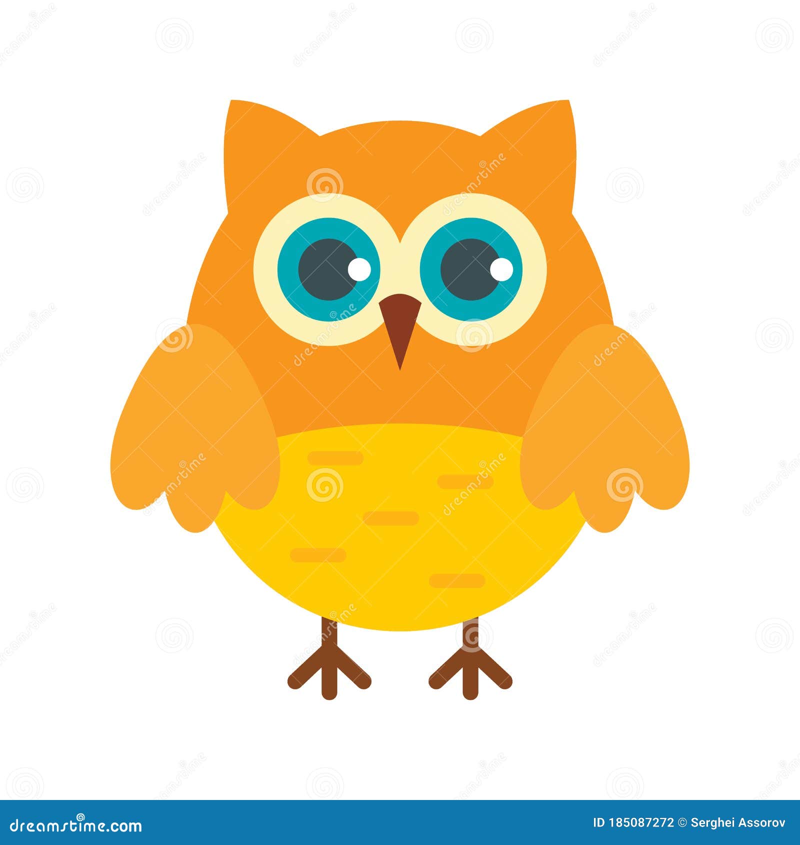 Vector Learning Owl in Flat Style Stock Vector - Illustration of ...