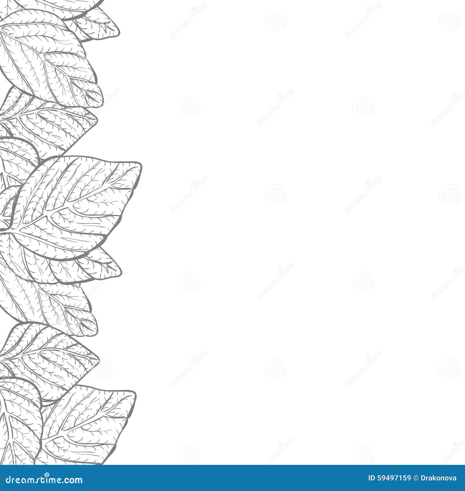 Vector Leaves Border Background Stock Vector - Illustration of modern ...