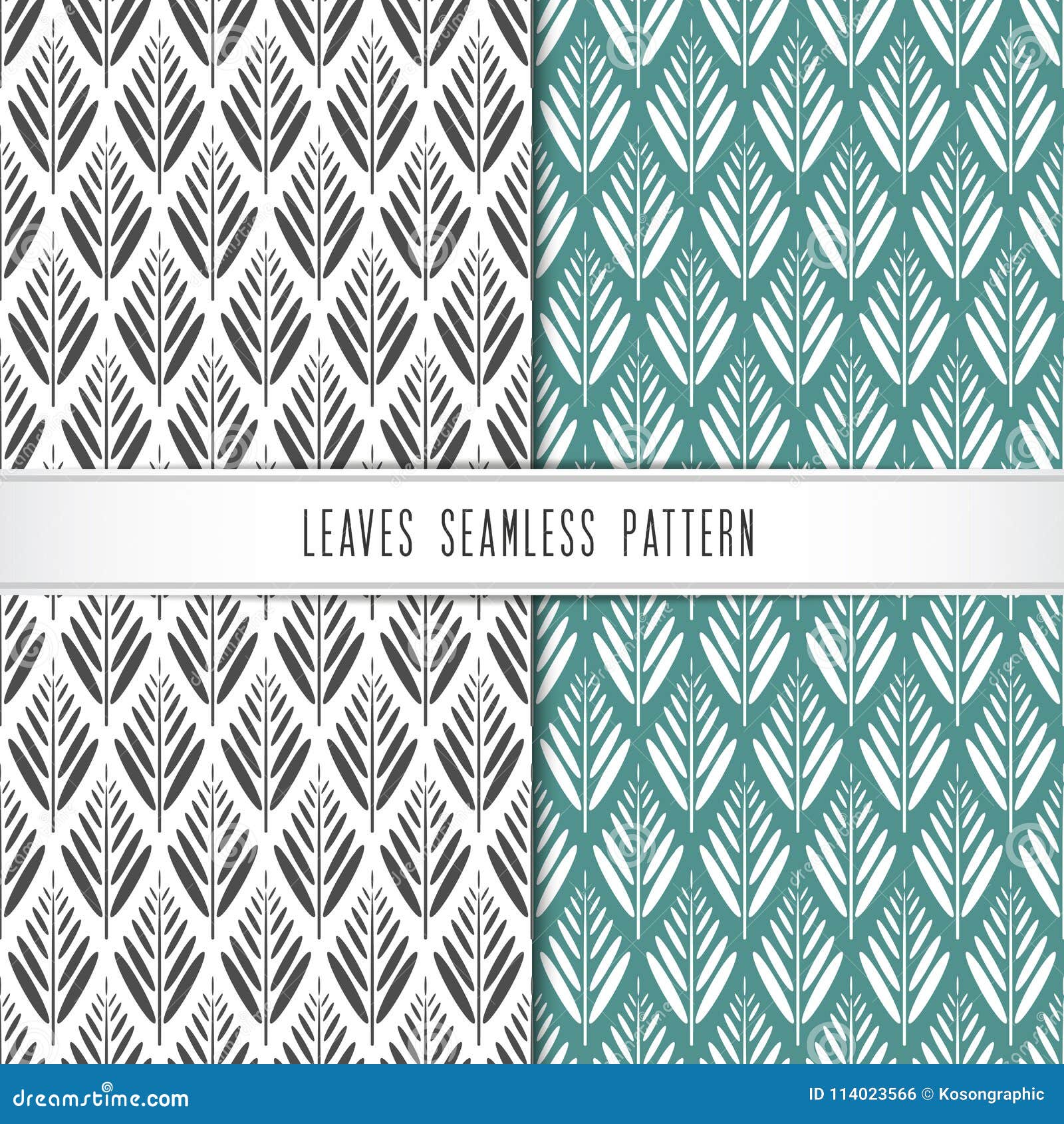 Vector Leaves Seamless Pattern. Modern Design for Background, Wa Stock ...