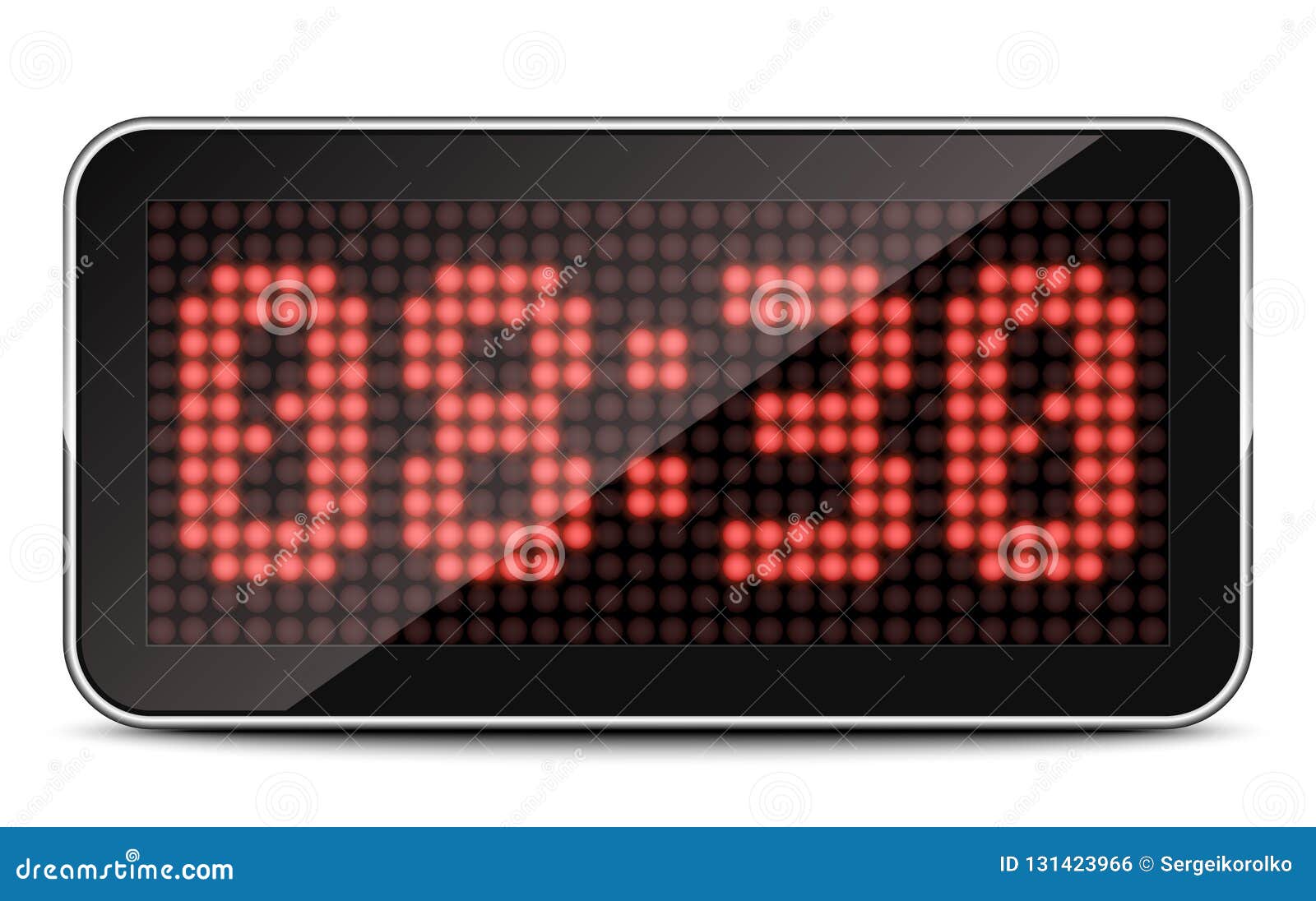 LED Clock Icon, Vector Illustration Stock Vector - Illustration of ...