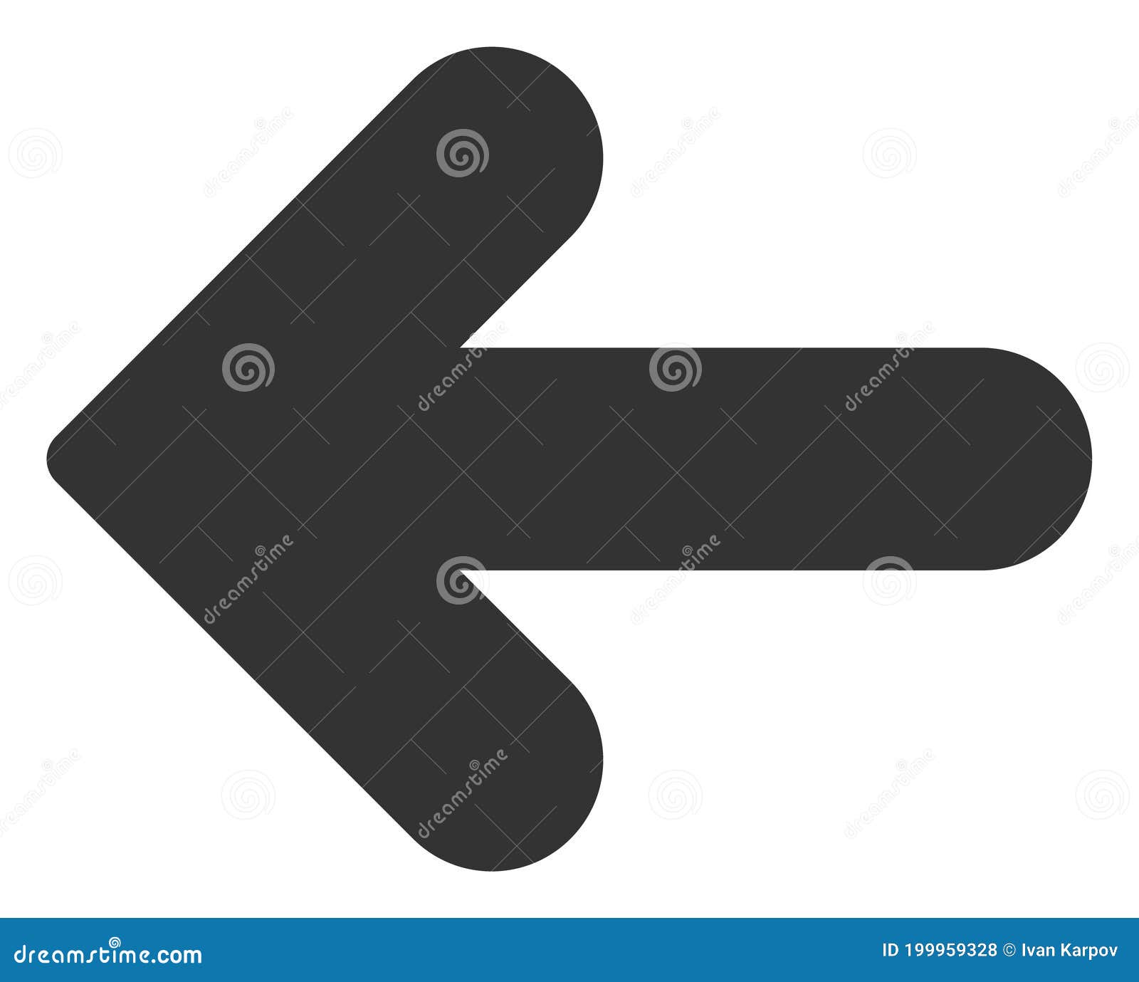 Vector Left Direction Flat Icon Symbol Stock Vector - Illustration of ...