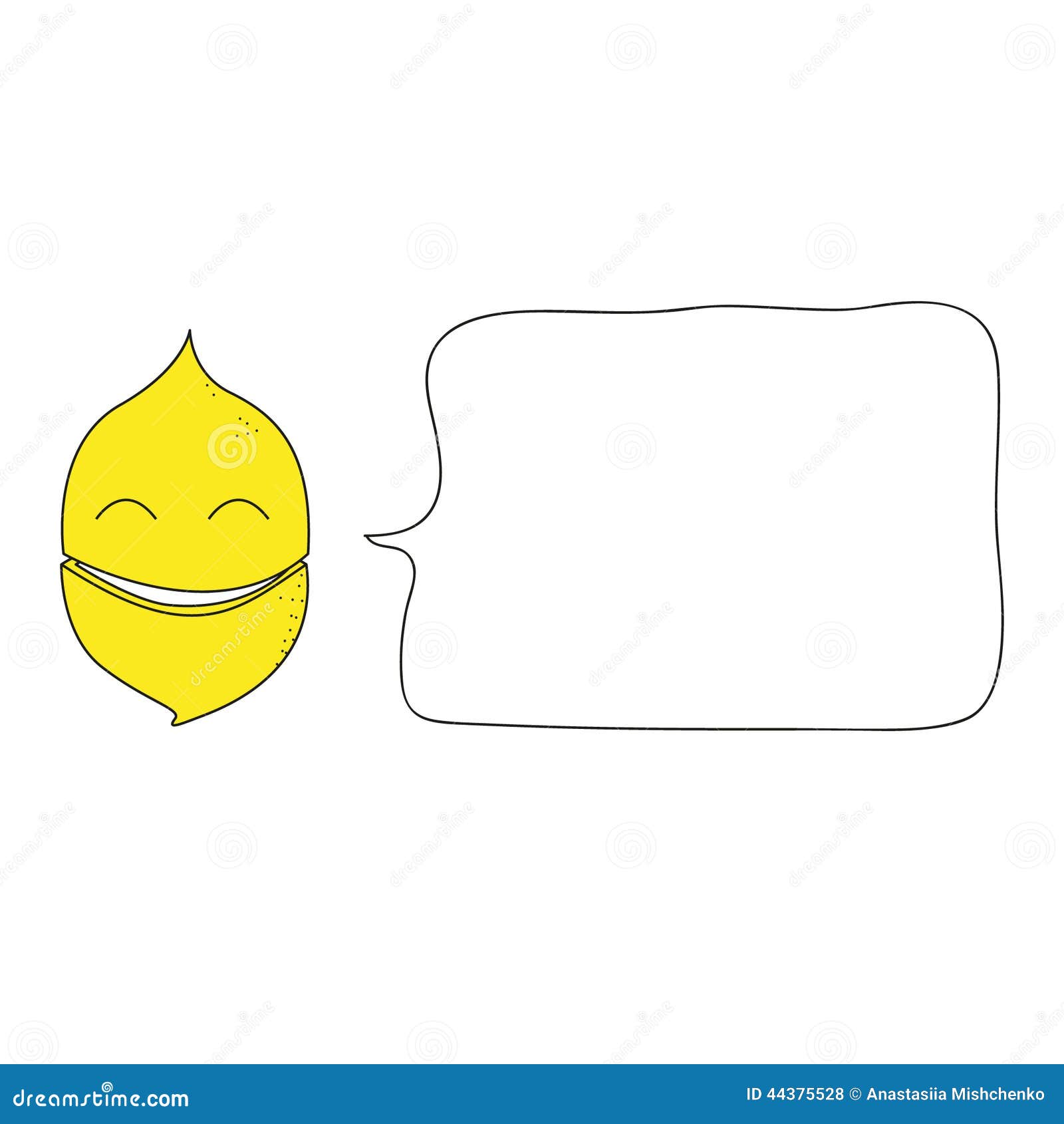 Vector lemon with bubble stock vector. Illustration of citrus - 44375528