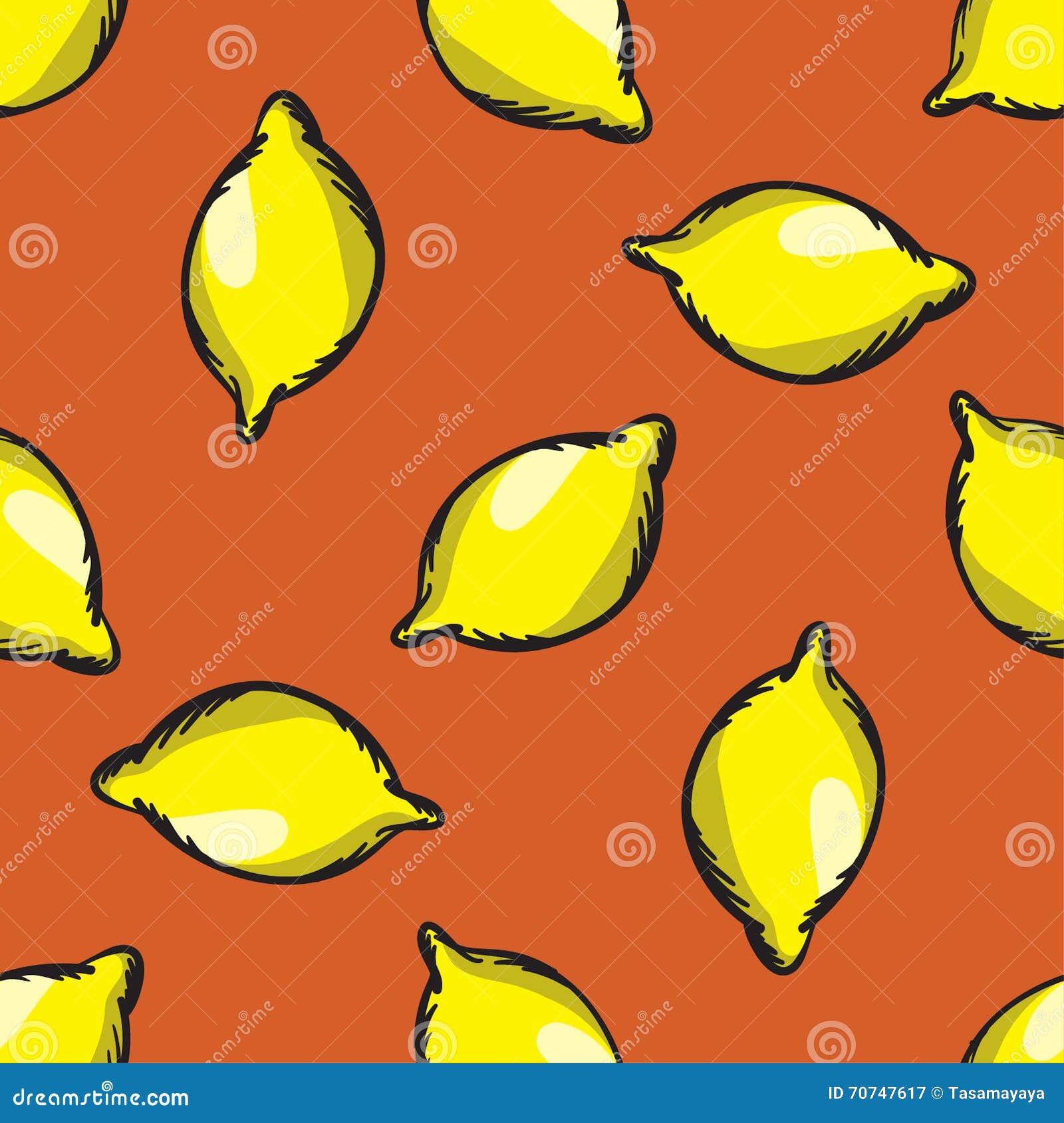 Vector Lemon Seamless Pattern. Modern Texture Stock Vector ...