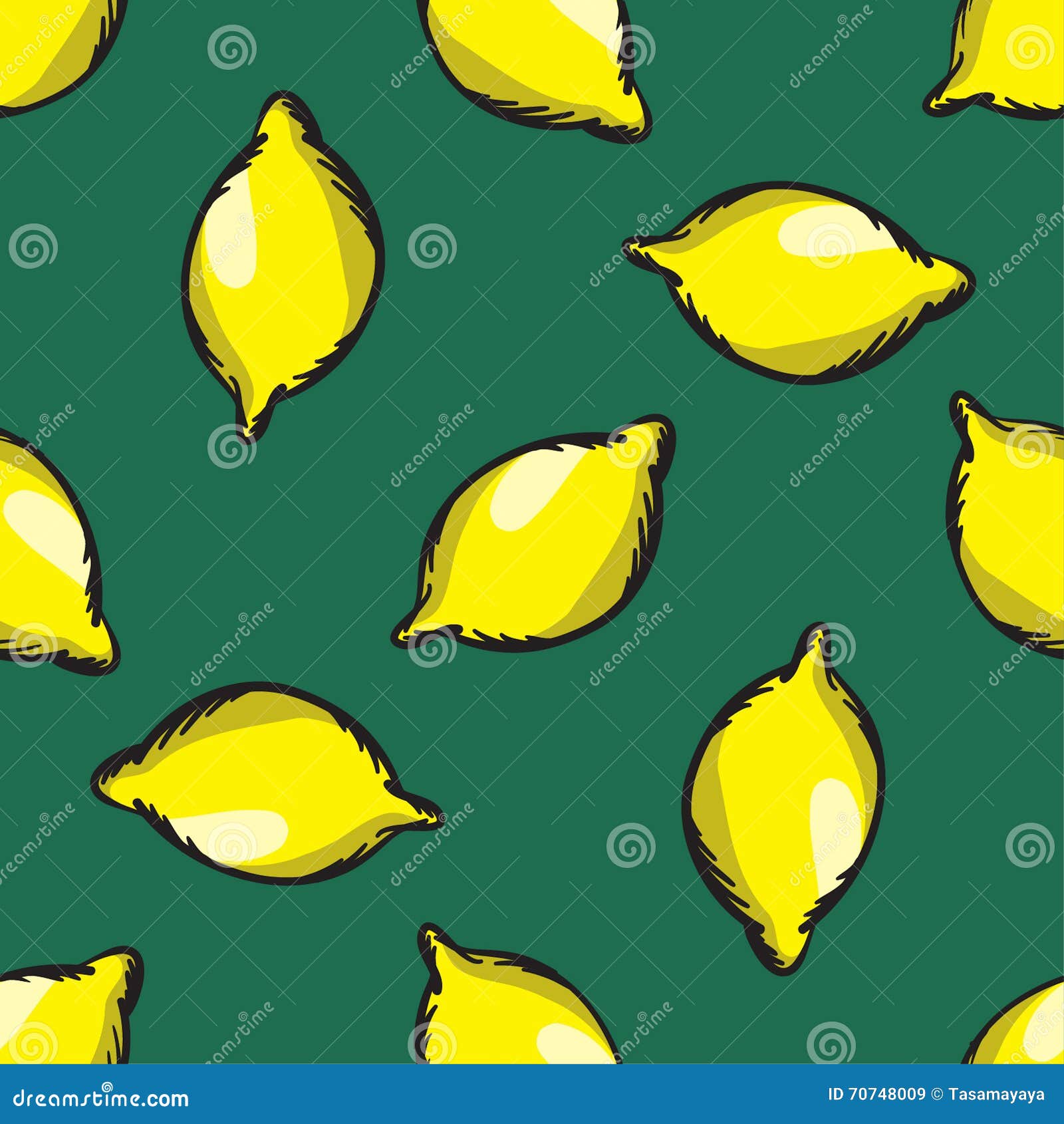 Vector Lemon Seamless Pattern. Modern Texture Stock Vector ...