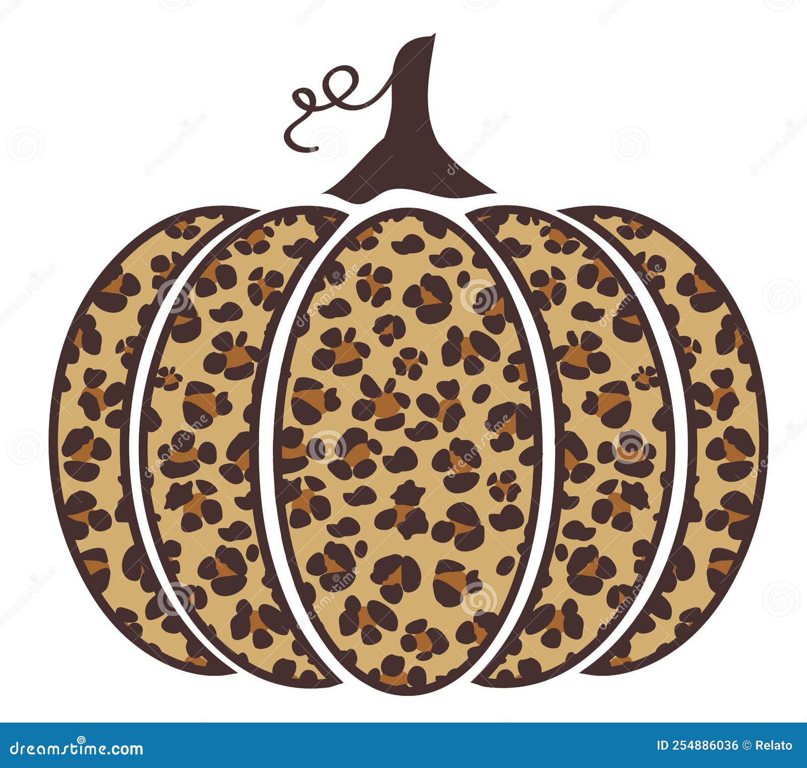 Vector Leopard Pumpkin, Animal Pattern Pumpkin. Stock Vector ...