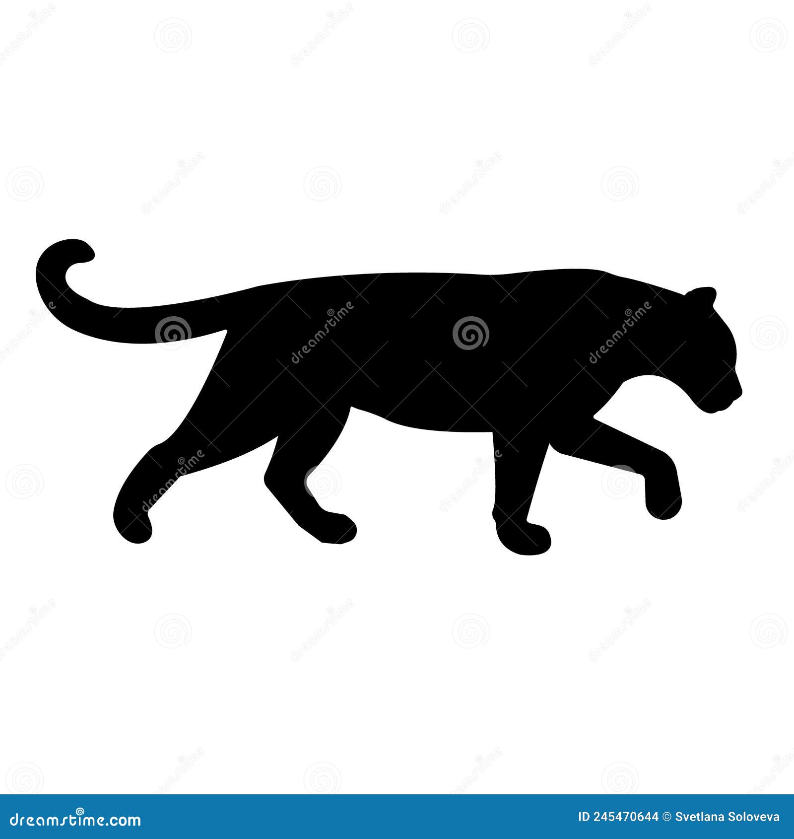 Vector leopard silhouette stock vector. Illustration of pictogram ...