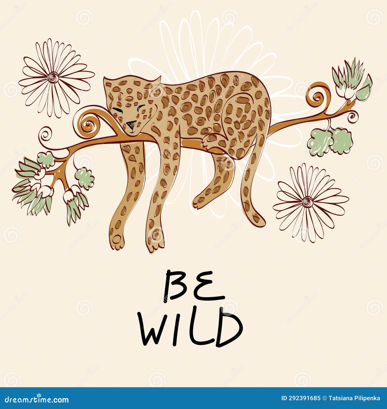 Vector leopard stock vector. Illustration of jungle - 292391685