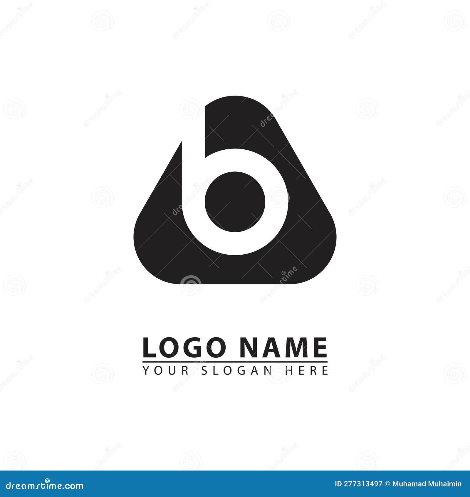 Vector Letter B in Triangle Logo Icon Stock Vector - Illustration of ...