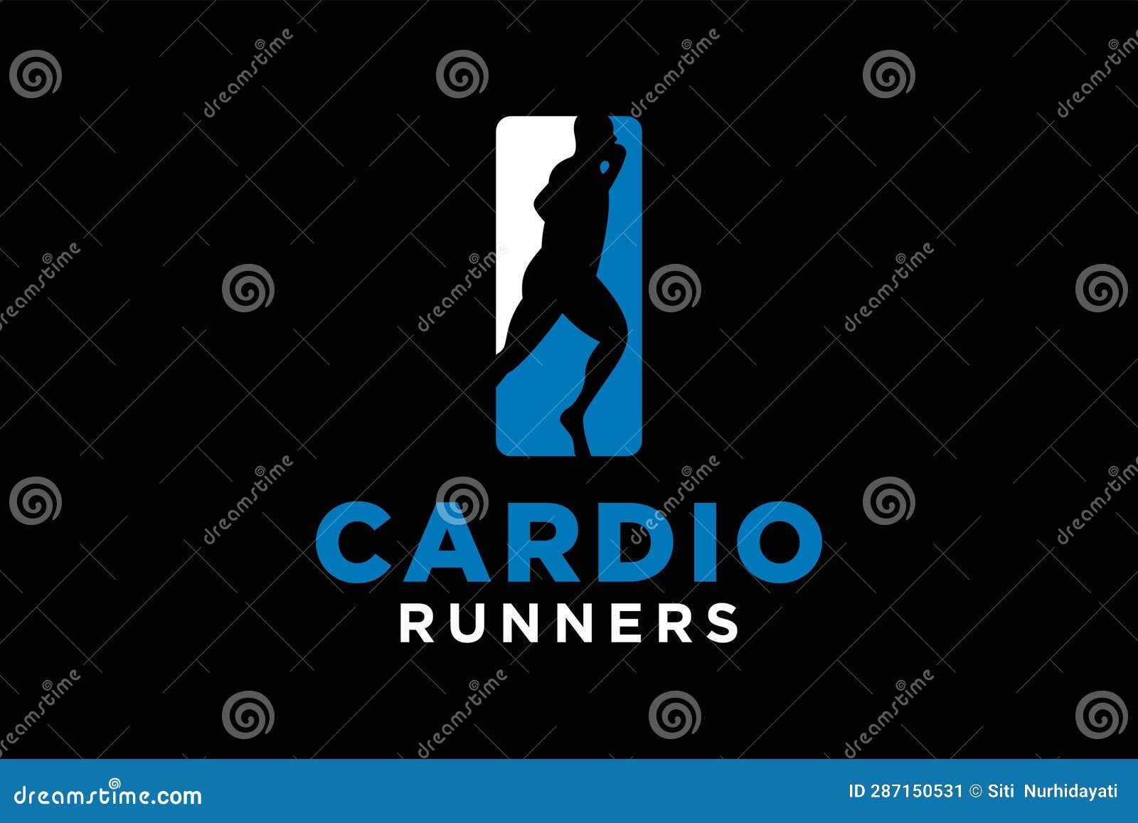 Vector Letter I for Running Logo Design Combination People, Stock ...