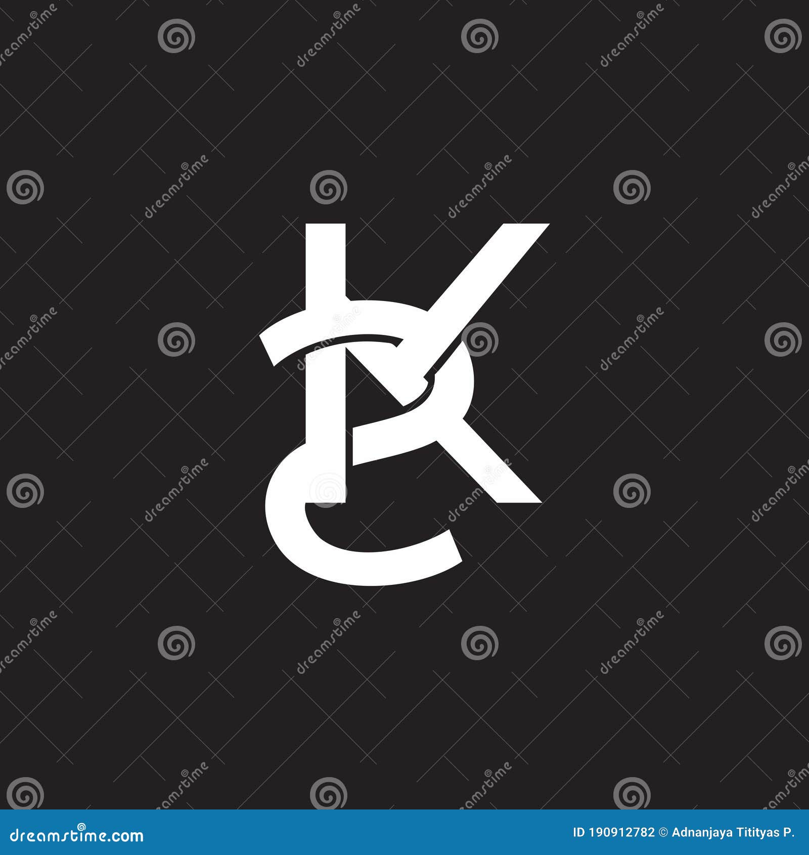 Vector of Letter Ks Linked 3d Design Fit for Emblem Logo Stock Vector ...
