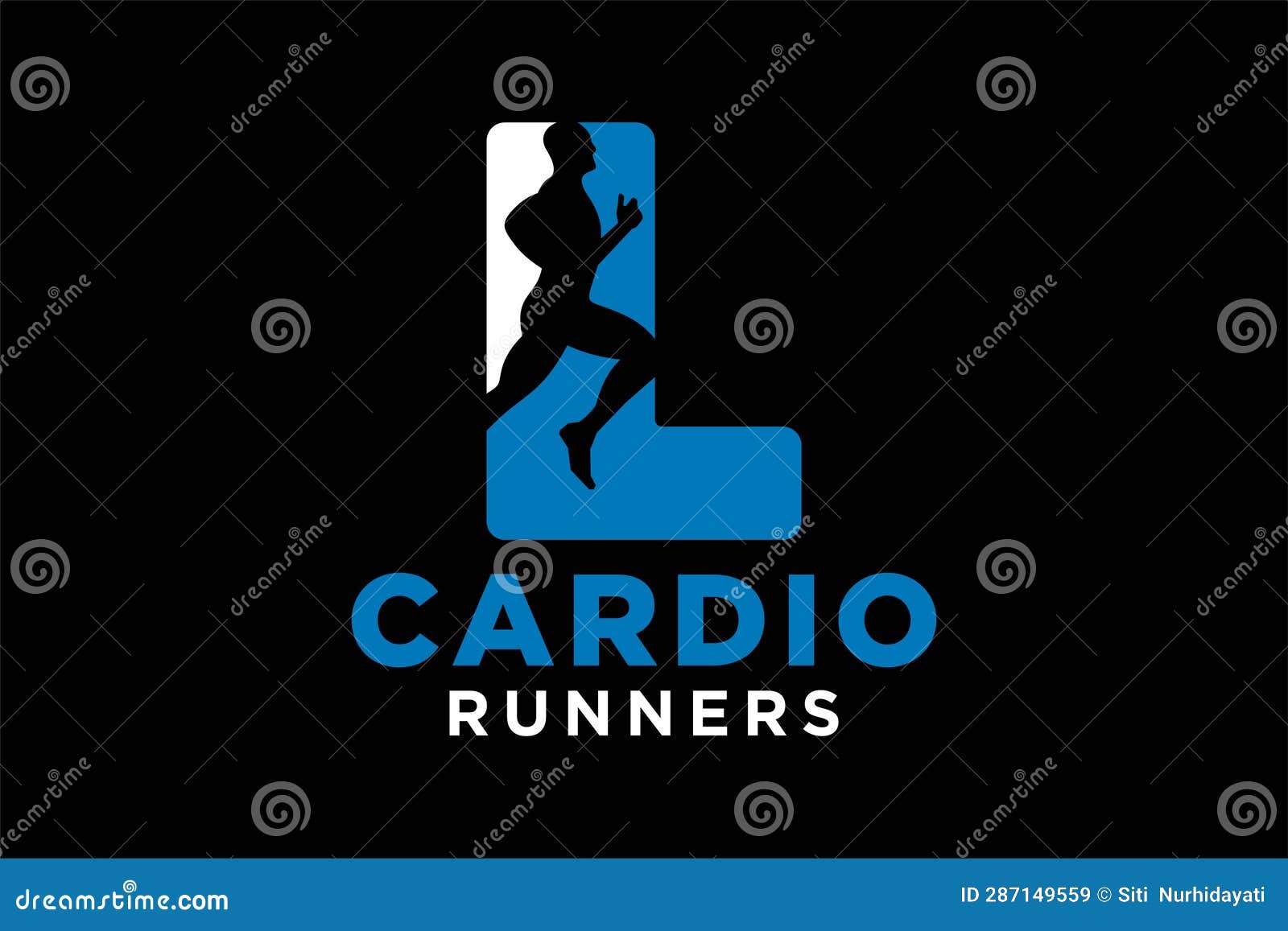 Vector Letter L for Running Logo Design Combination People, Stock ...