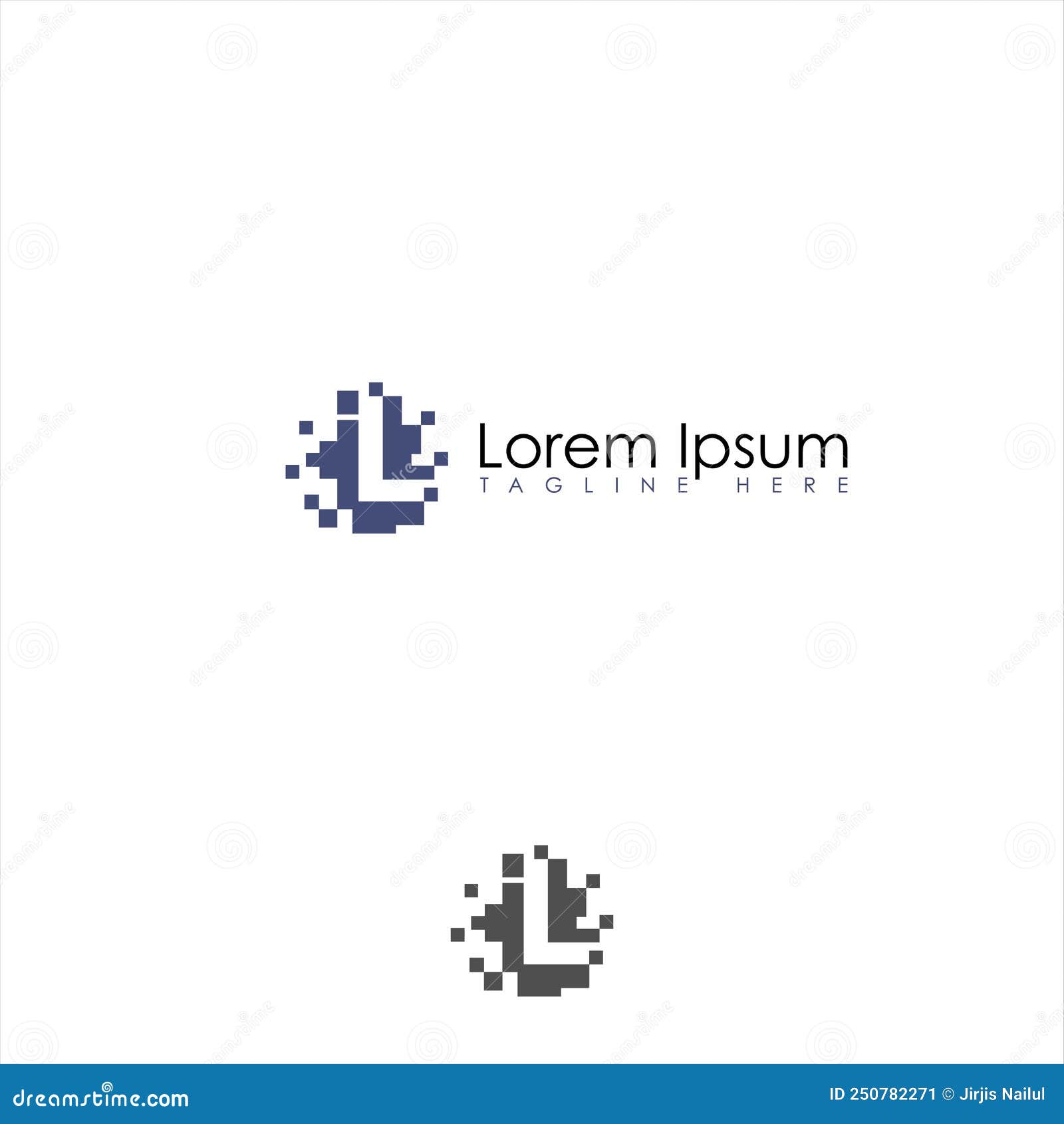Vector Letter L Square Pixel for Tecnology Logo Stock Vector ...