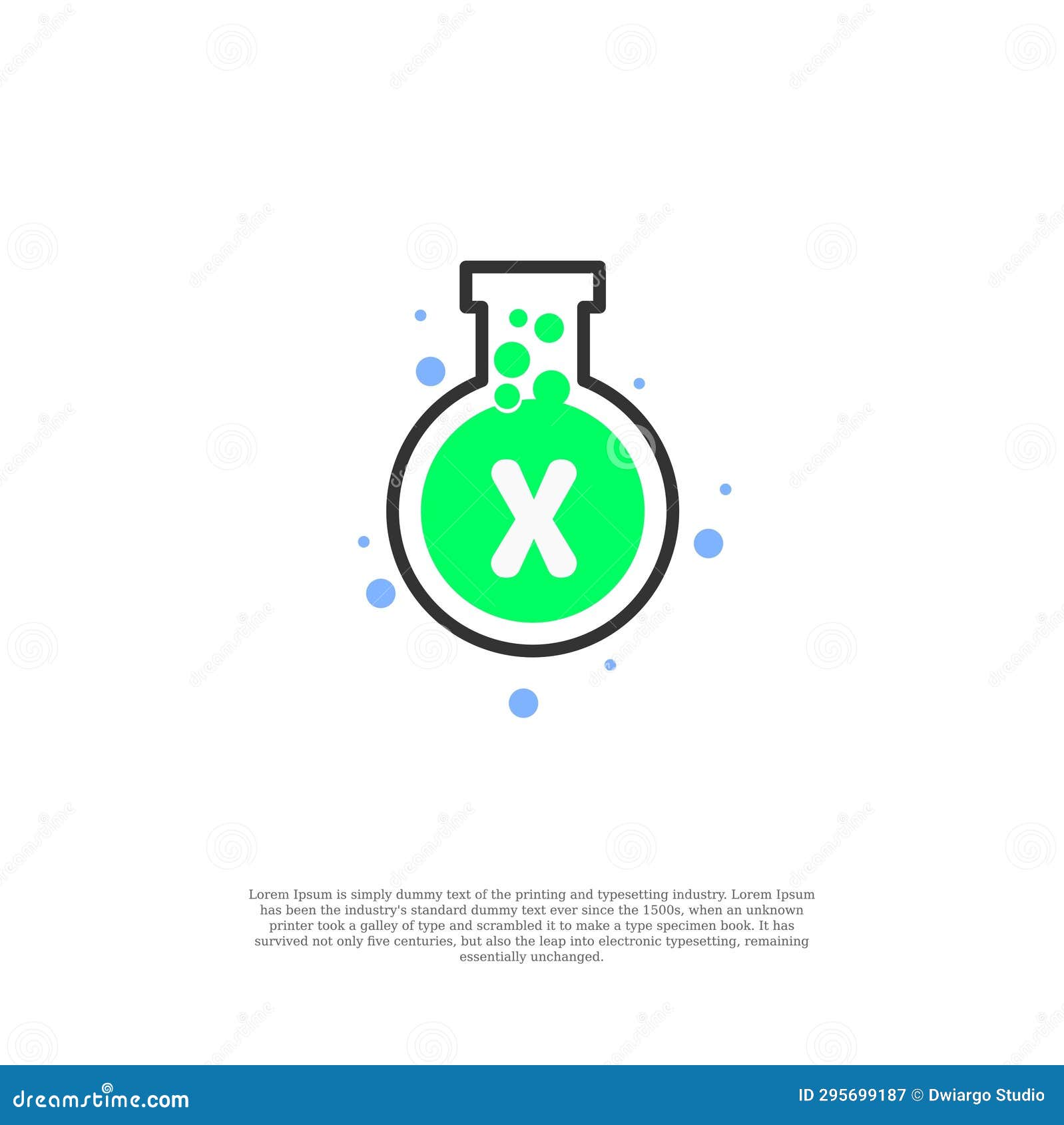 Vector Letter X on Lab Icon Design Template Illustration Stock ...