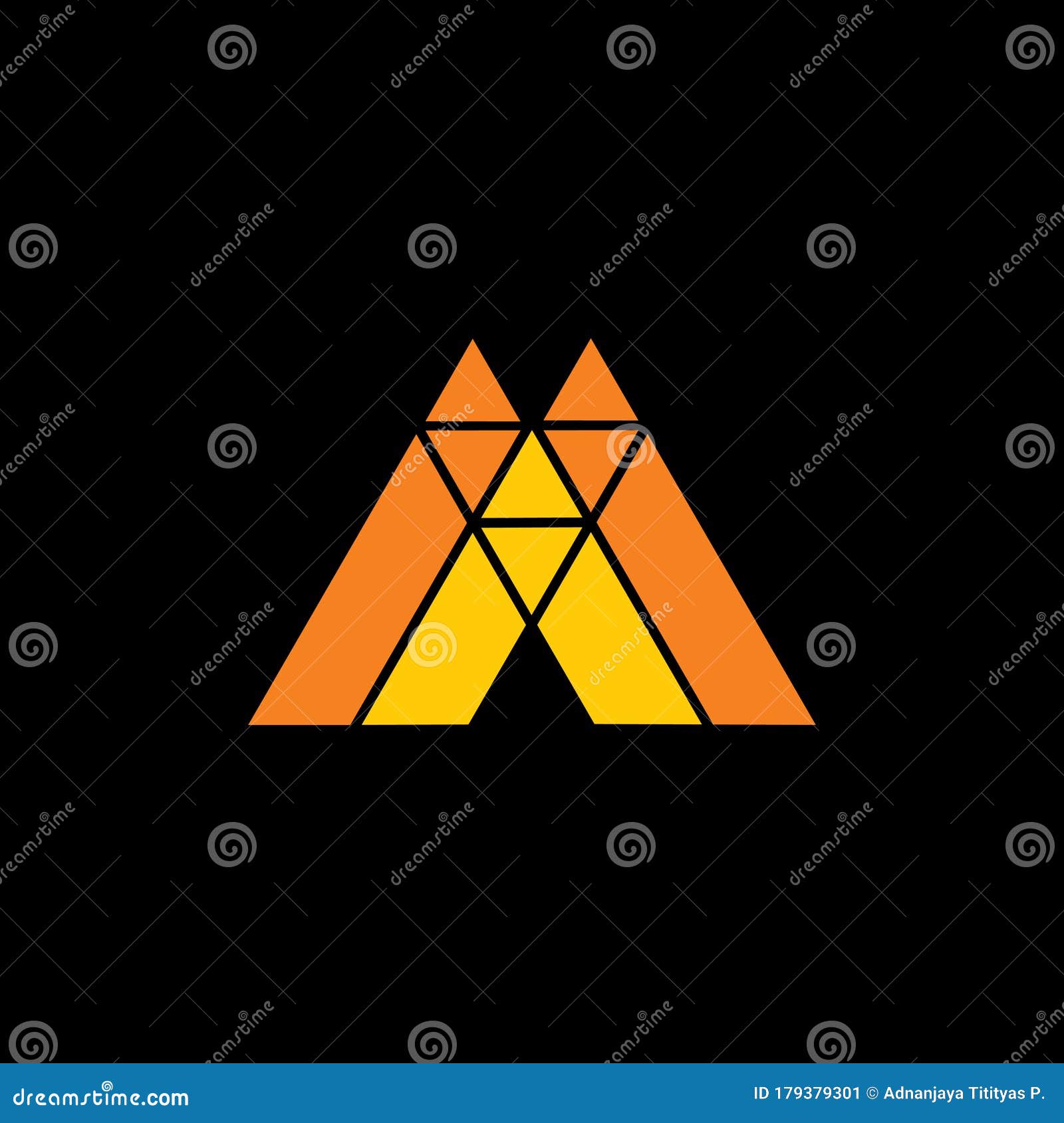 Vector of Letter M Triangle Mosaic Logo Stock Vector - Illustration of ...