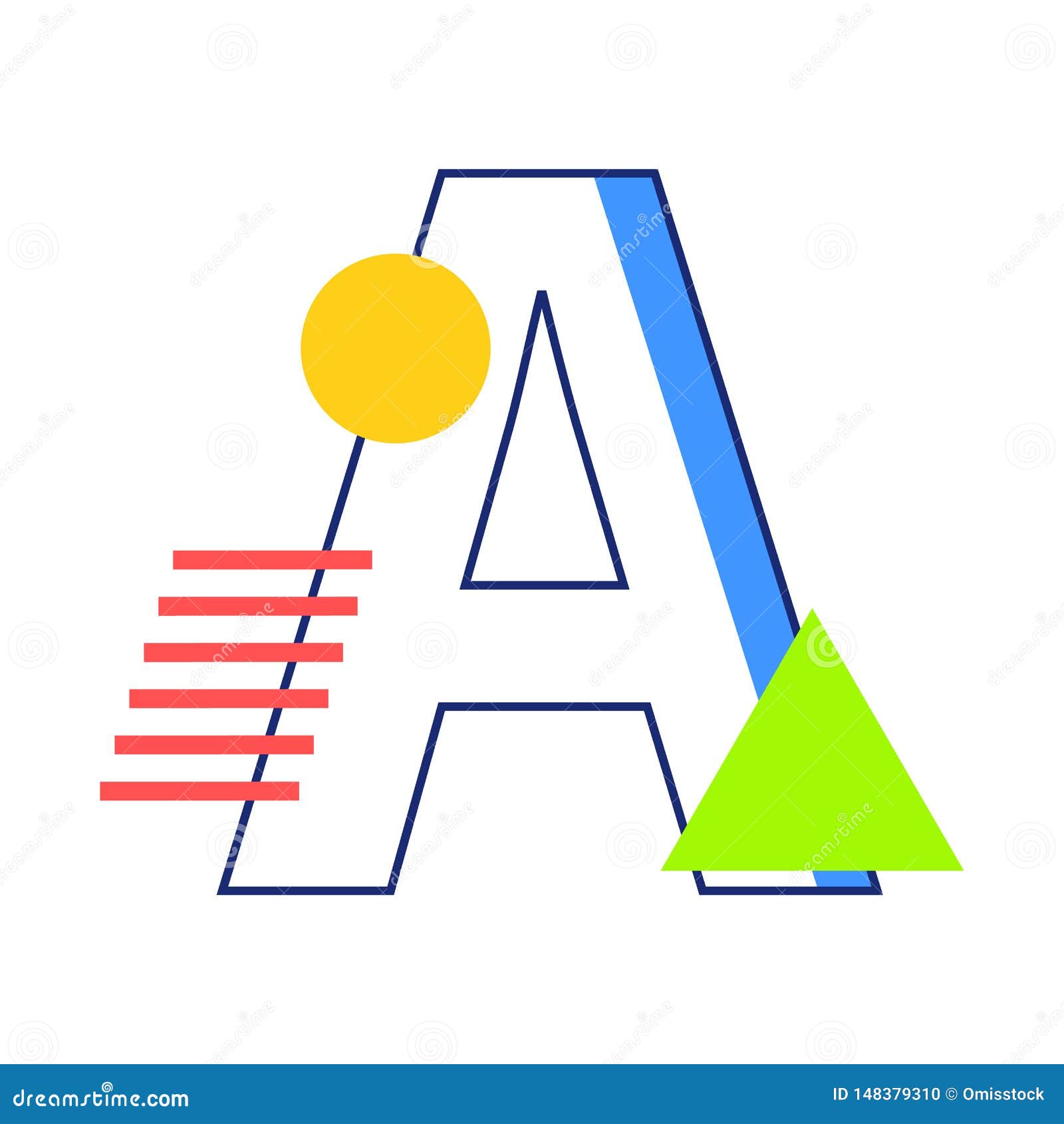 Vector letter a stock vector. Illustration of style - 148379310