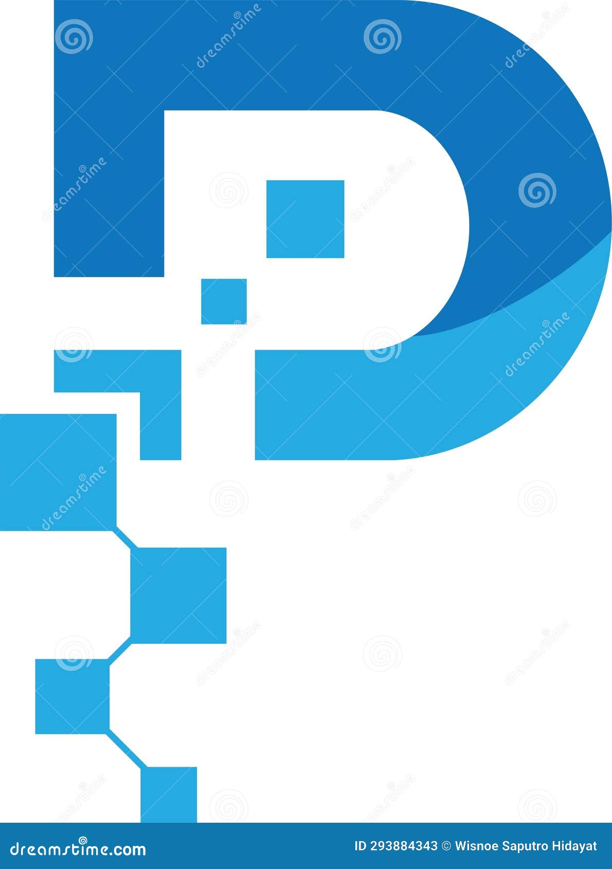 Vector Letter P Tech Logo Design Ideas Stock Vector - Illustration of ...