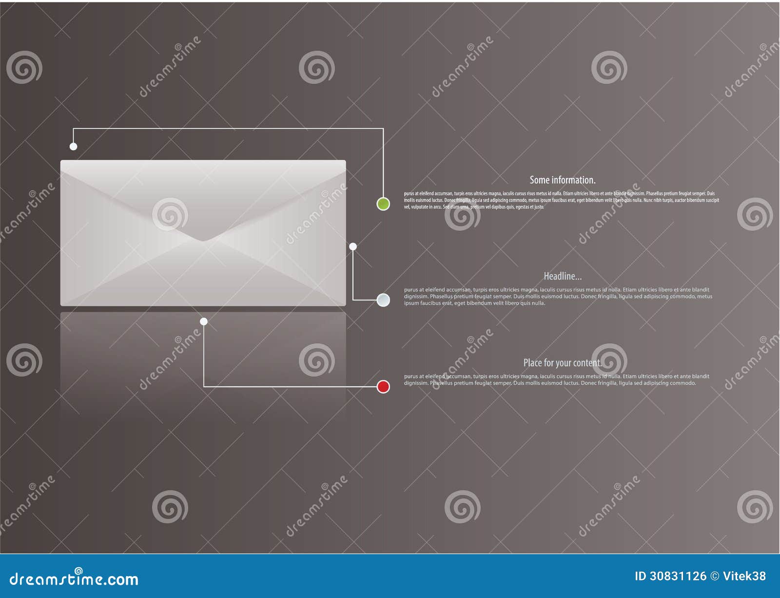 Vector Letter with Reflection. Isolated Object with Space for Yo Stock ...