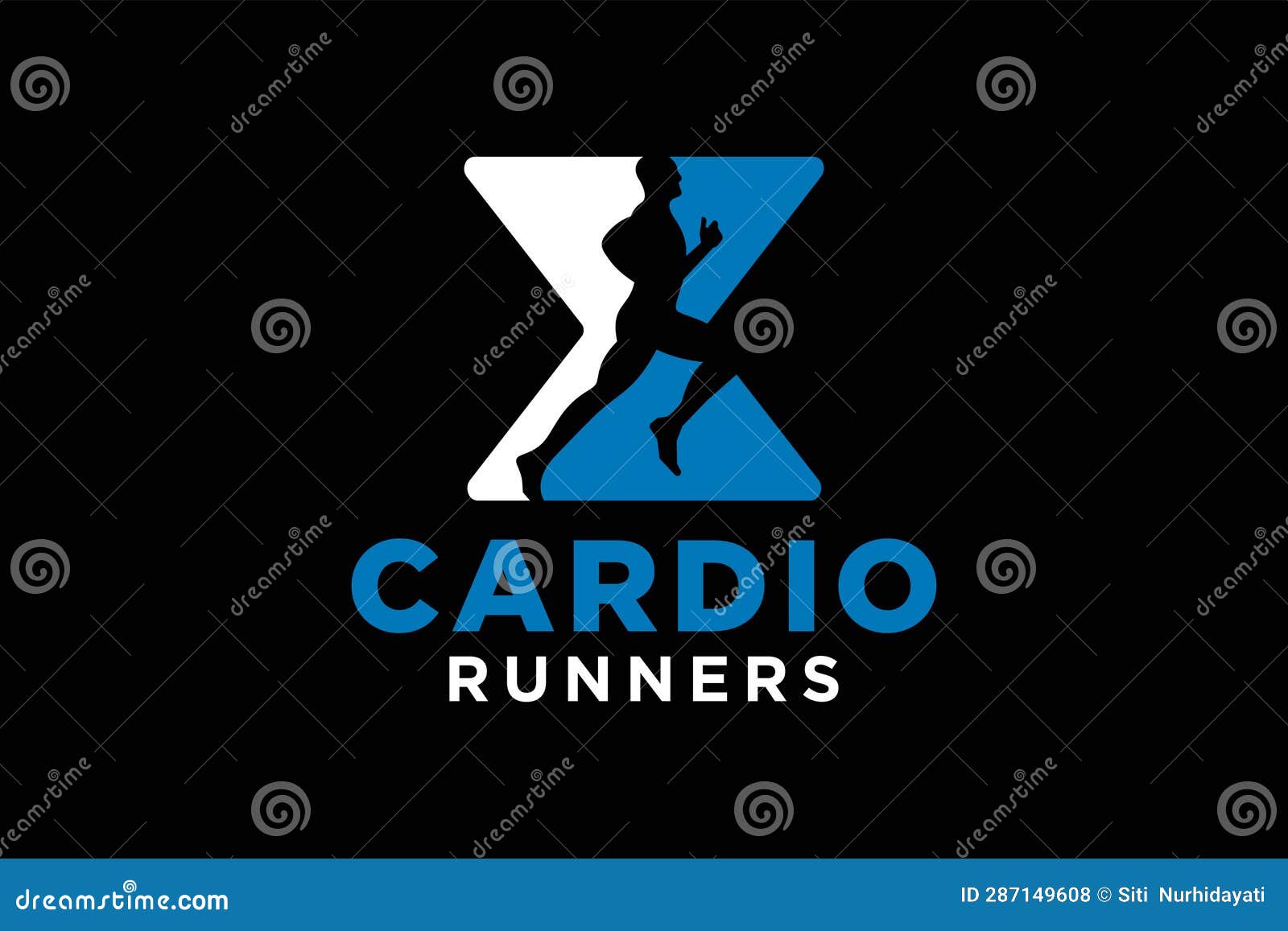 Vector Letter X for Running Logo Design Combination People, Stock ...
