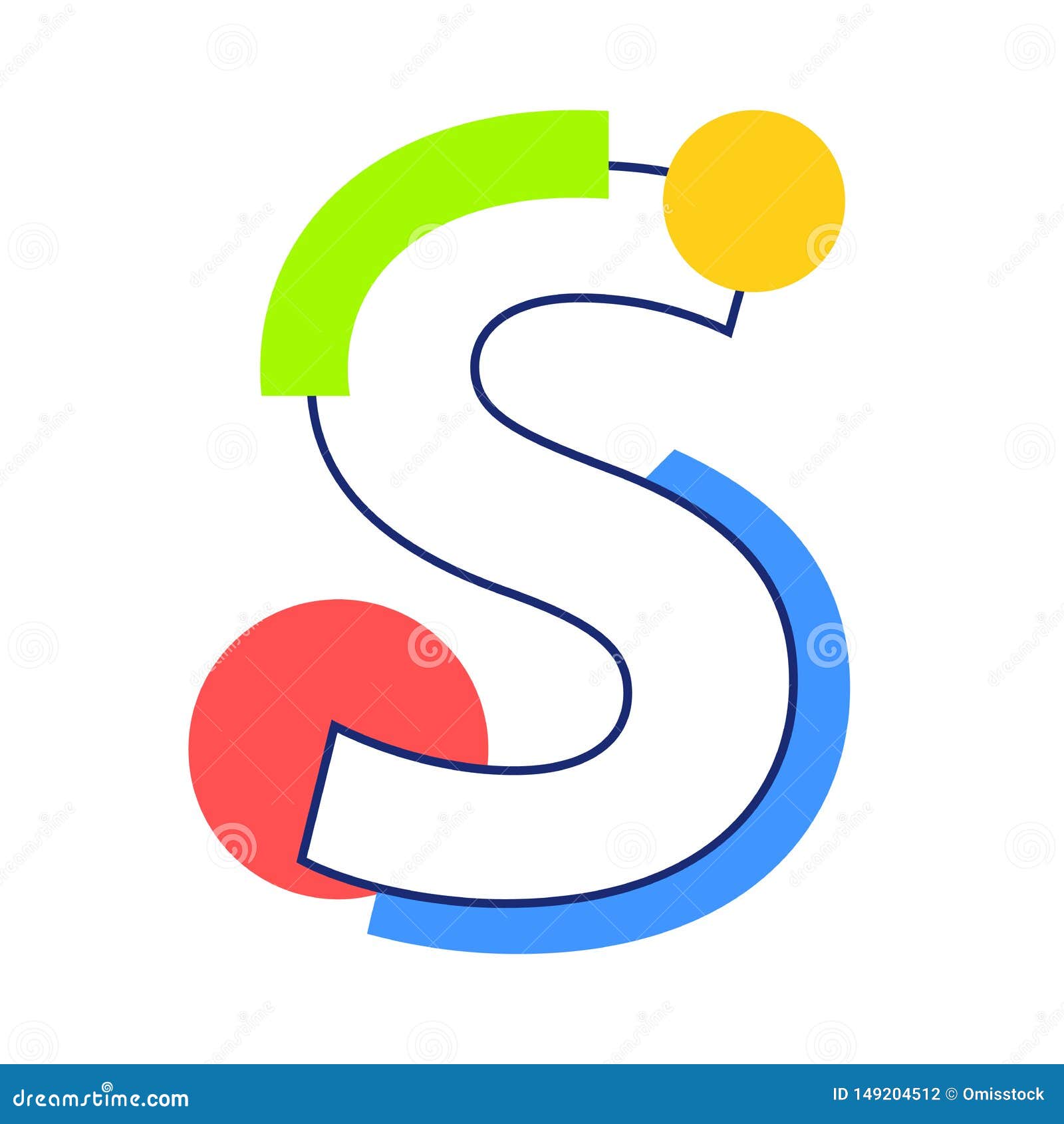 Vector letter S stock vector. Illustration of circle - 149204512