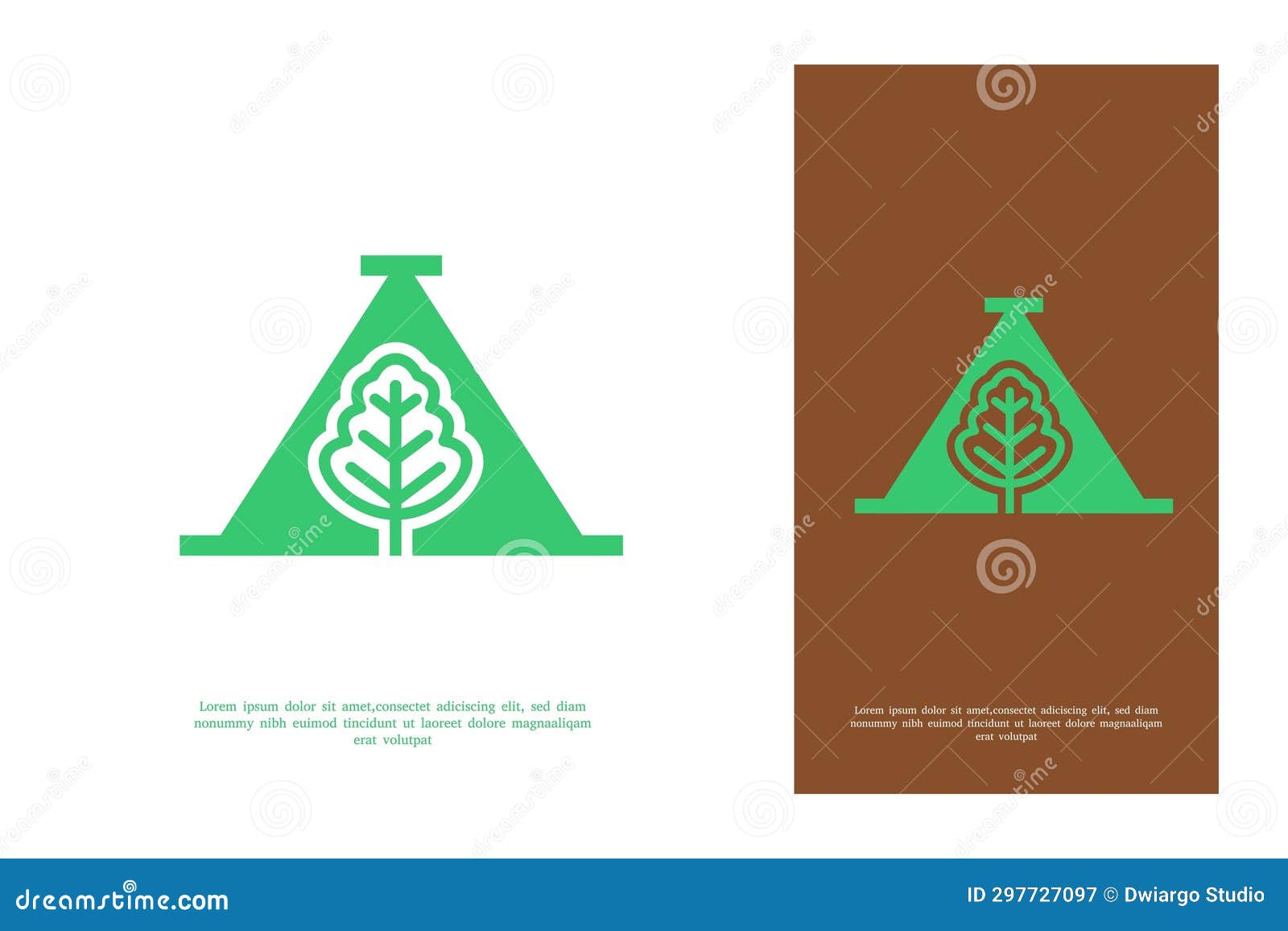 Vector Letter a, Tree Logo Design Template Stock Illustration ...