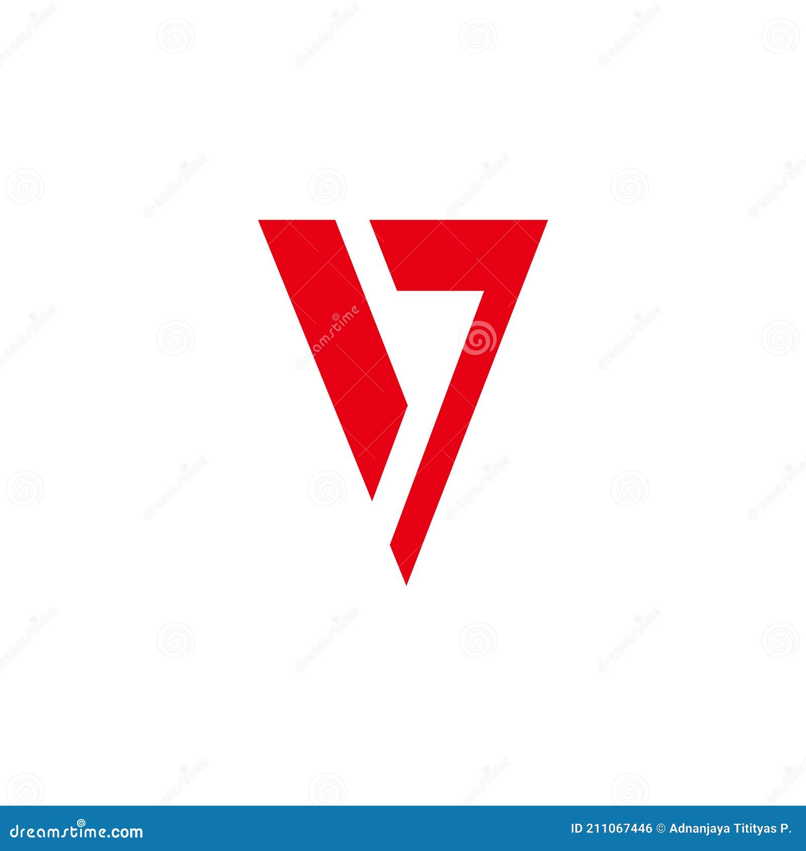 Vector of Letter V7 Arrow Geometric Design Logo Stock Vector ...