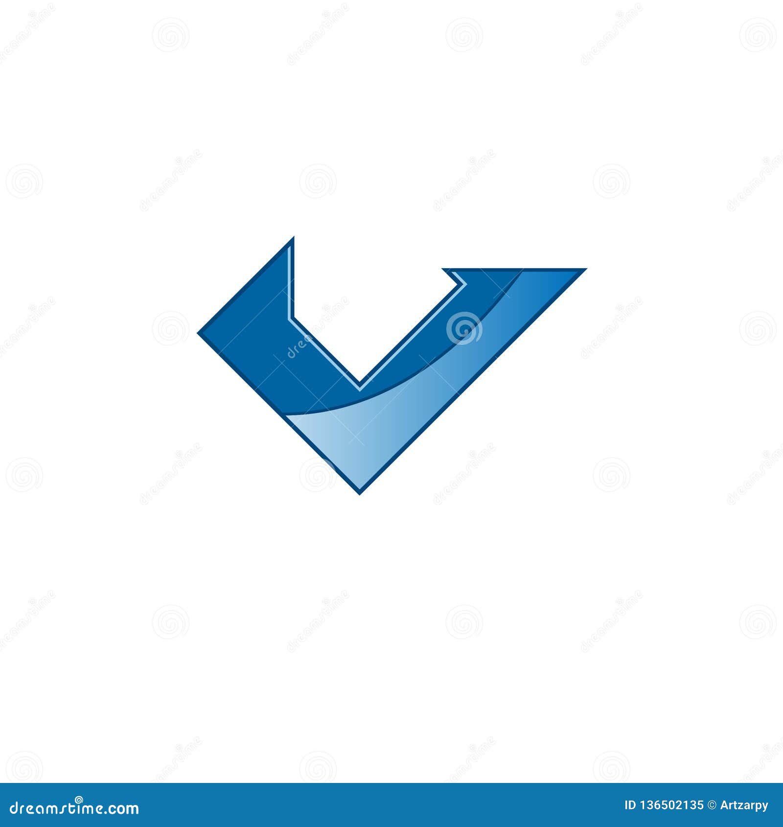 Vector Letter V Logo Corner Nice Stock Vector - Illustration of blur ...