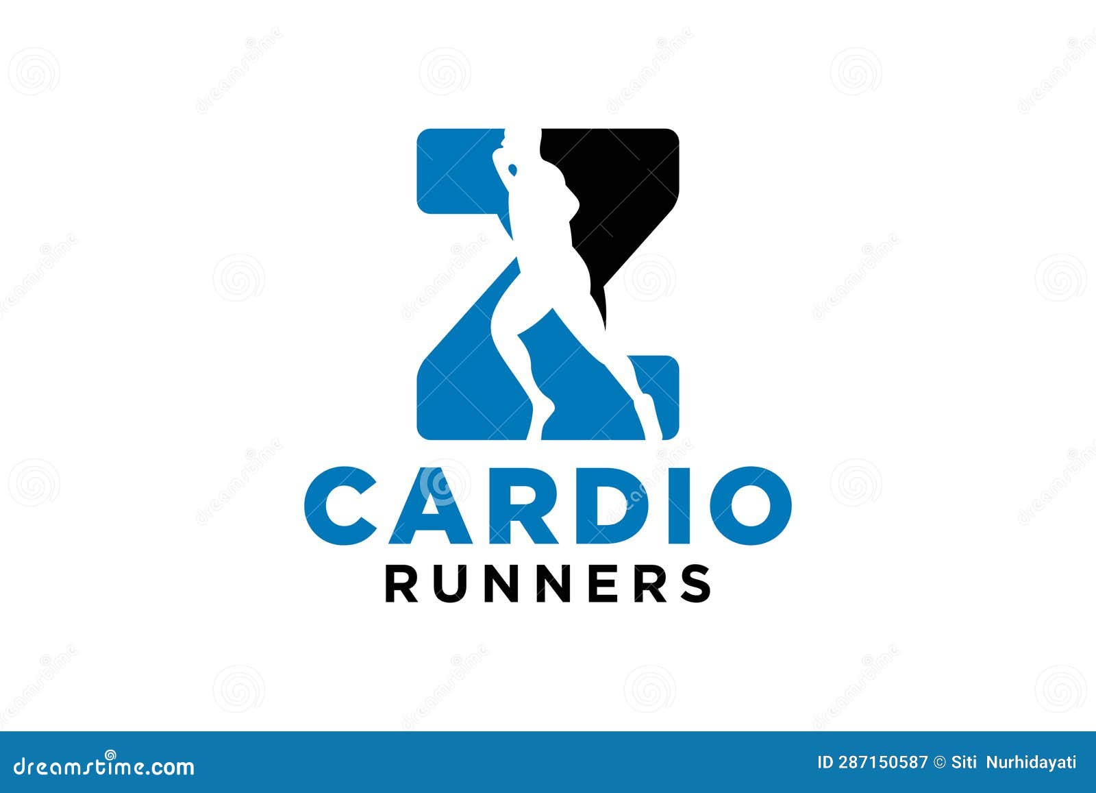 Vector Letter Z for Running Logo Design Combination People, Stock ...