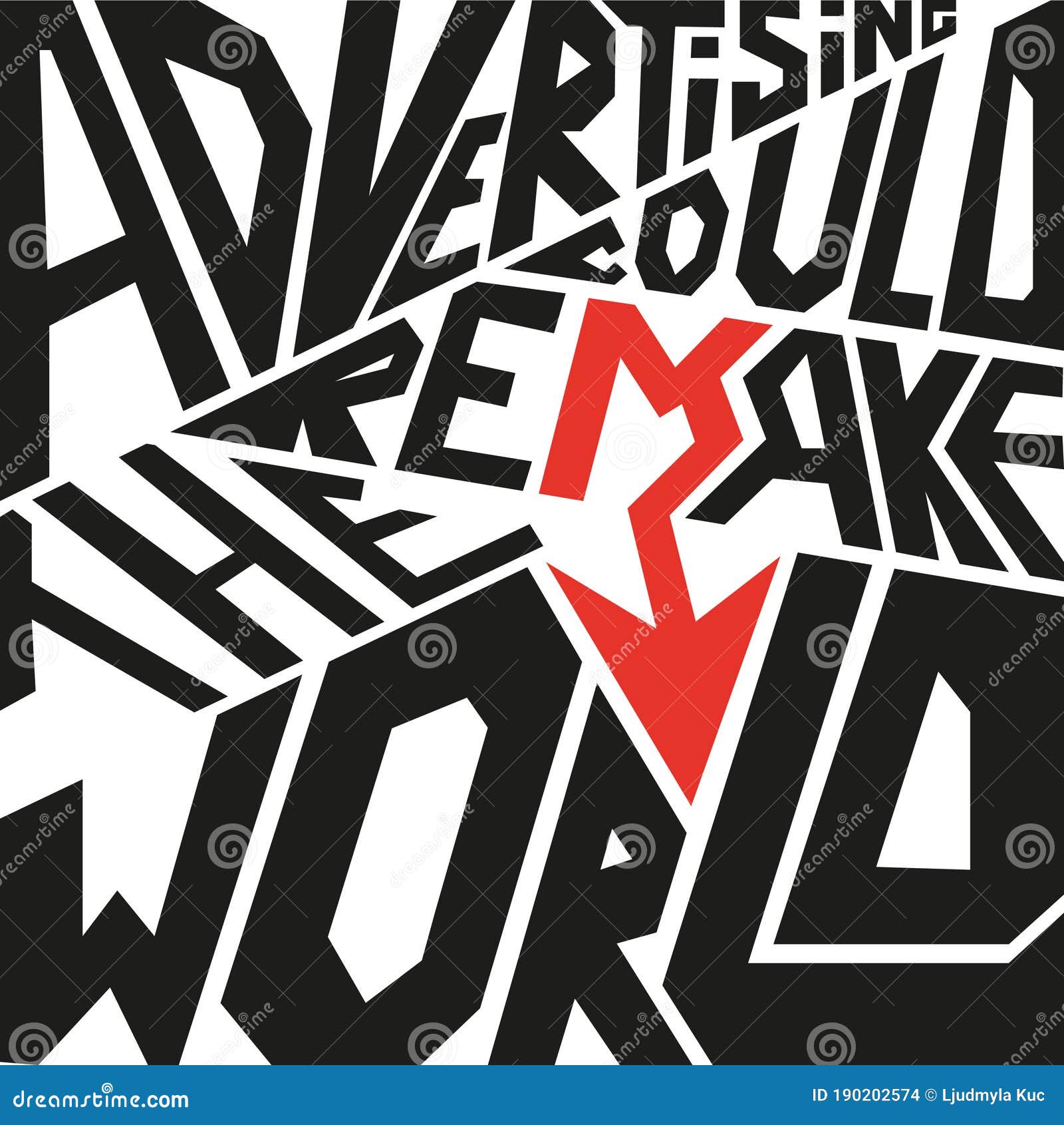 Vector Lettering Advertising Make Stock Vector - Illustration of ...