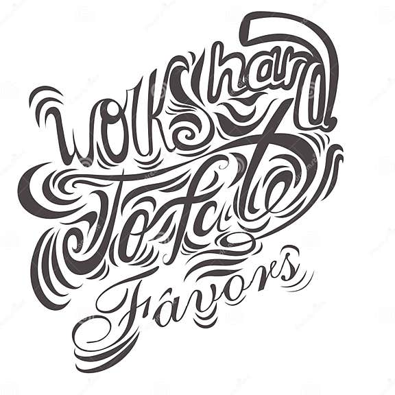 Vector Lettering. Grey Letters Written on a White Stock Vector ...