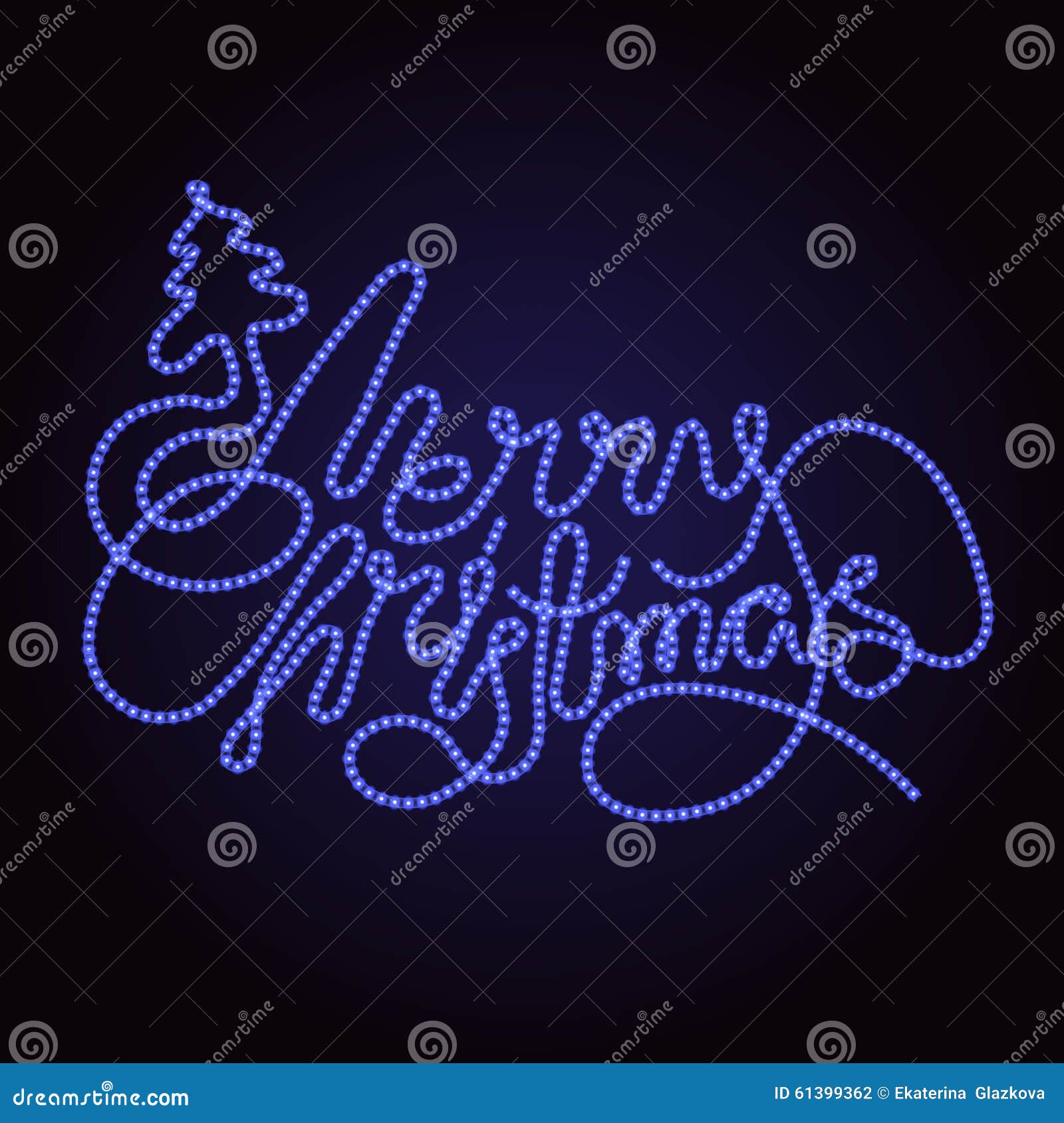 Vector Lettering of LED Strip Light Stock Vector - Illustration of ...