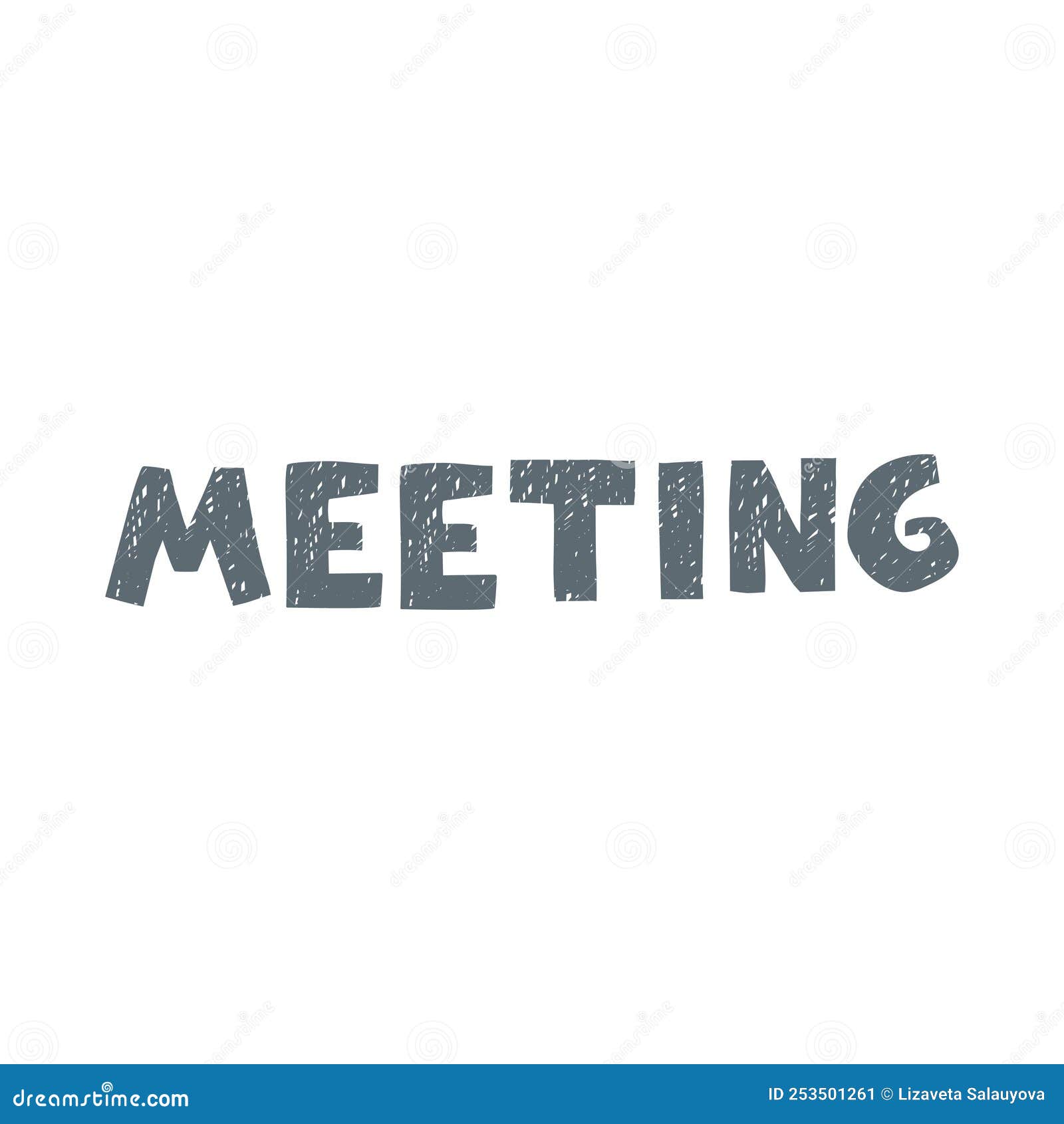 Vector lettering Meeting stock vector. Illustration of decor - 253501261