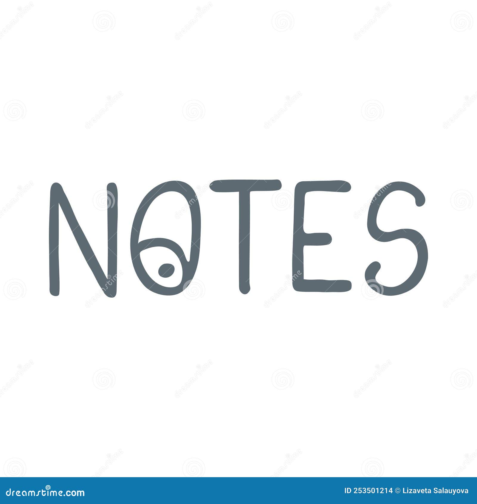 Vector lettering Notes stock vector. Illustration of graphic - 253501214