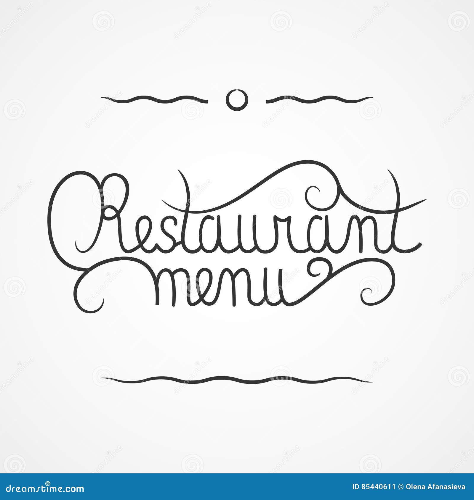 Vector Lettering Restaurant Menu Stock Vector - Illustration of ...