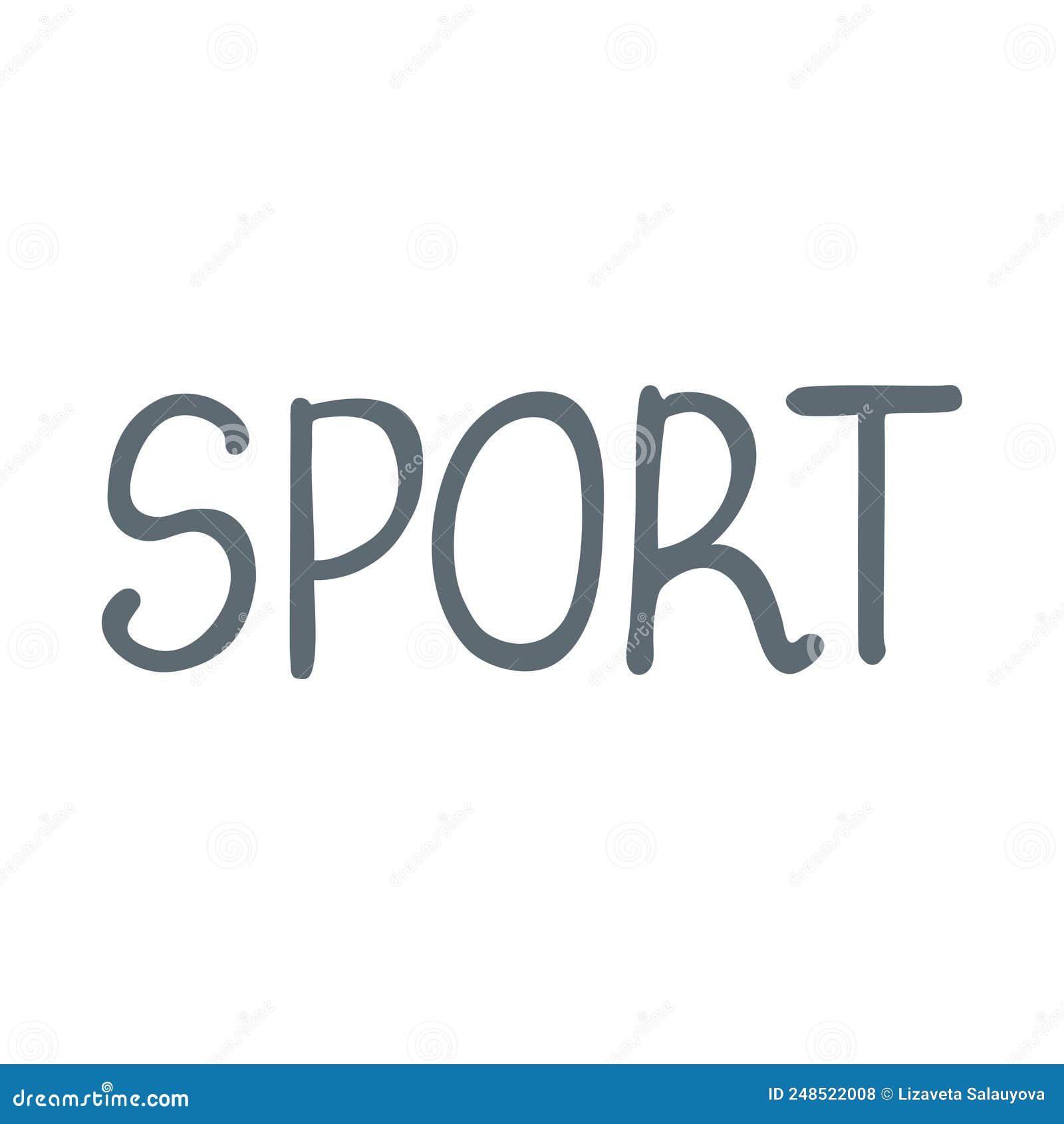 Vector lettering Sport stock vector. Illustration of graphic - 248522008