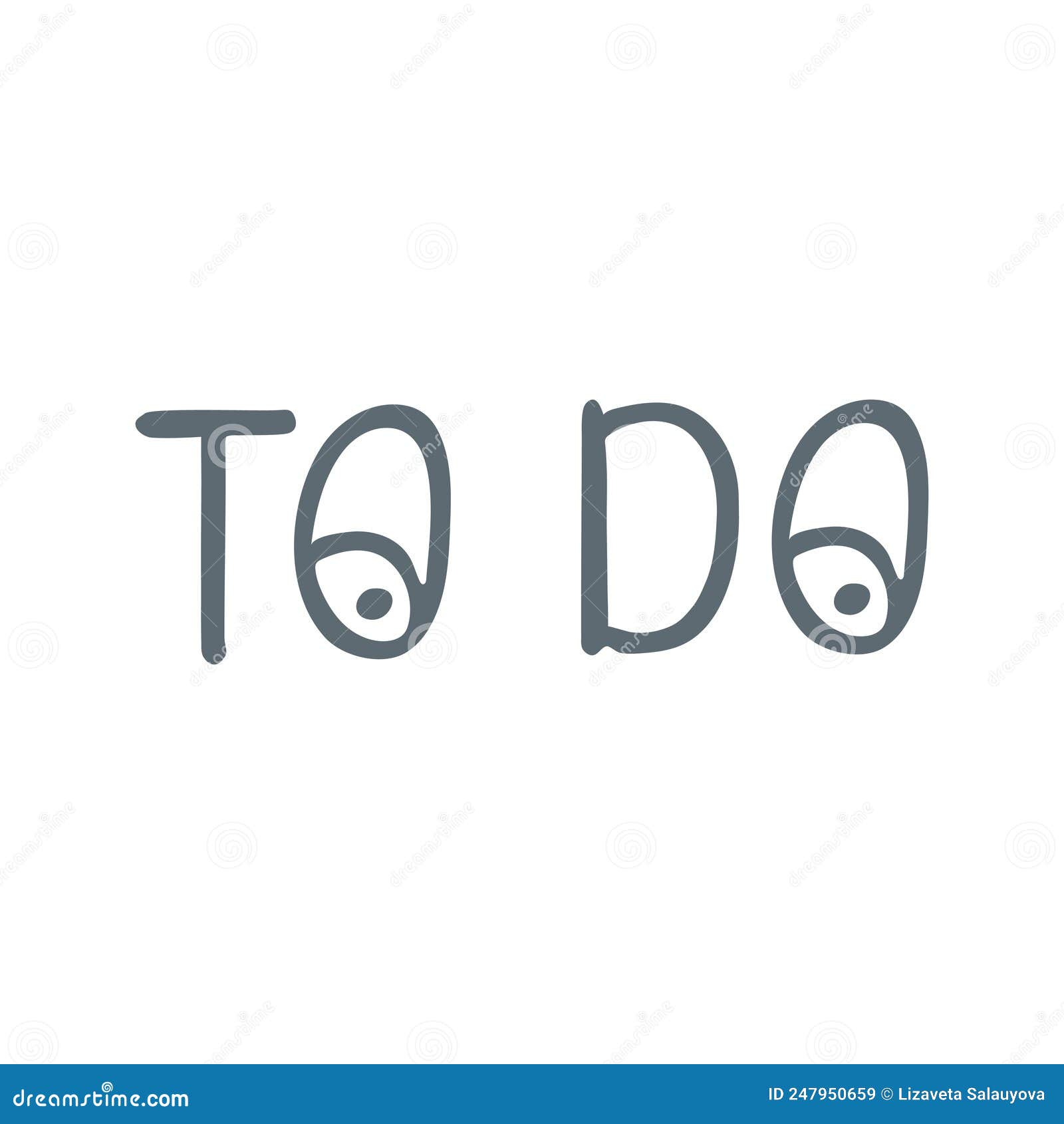 Vector lettering To Do stock vector. Illustration of cute - 247950659