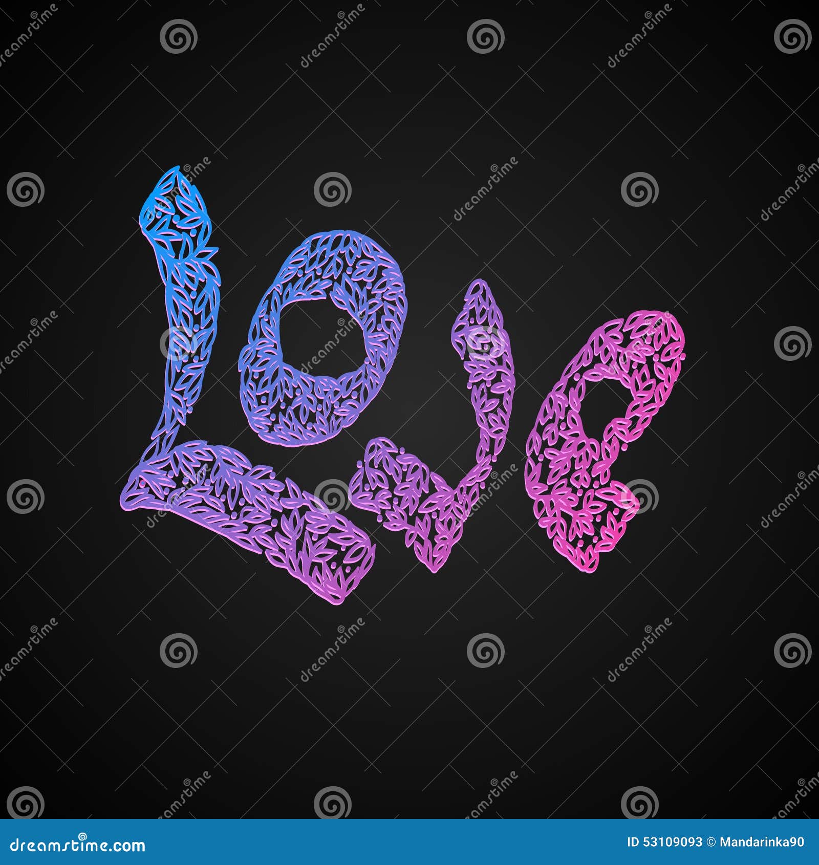 Vector Letters Love Text Doodles Stock Vector - Illustration of font ...