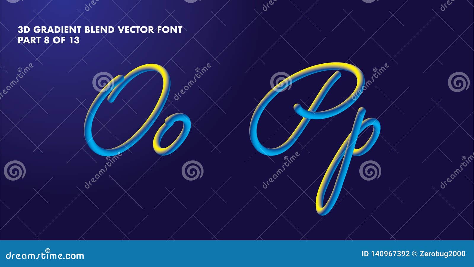 3D Gradient Blend Vector Alphabet Stock Vector - Illustration of ...