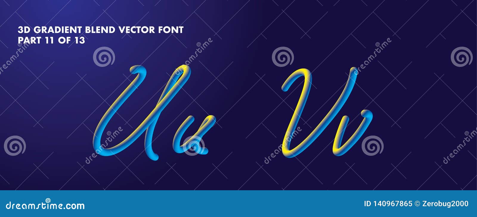 3D Gradient Blend Vector Alphabet Stock Vector - Illustration of ...