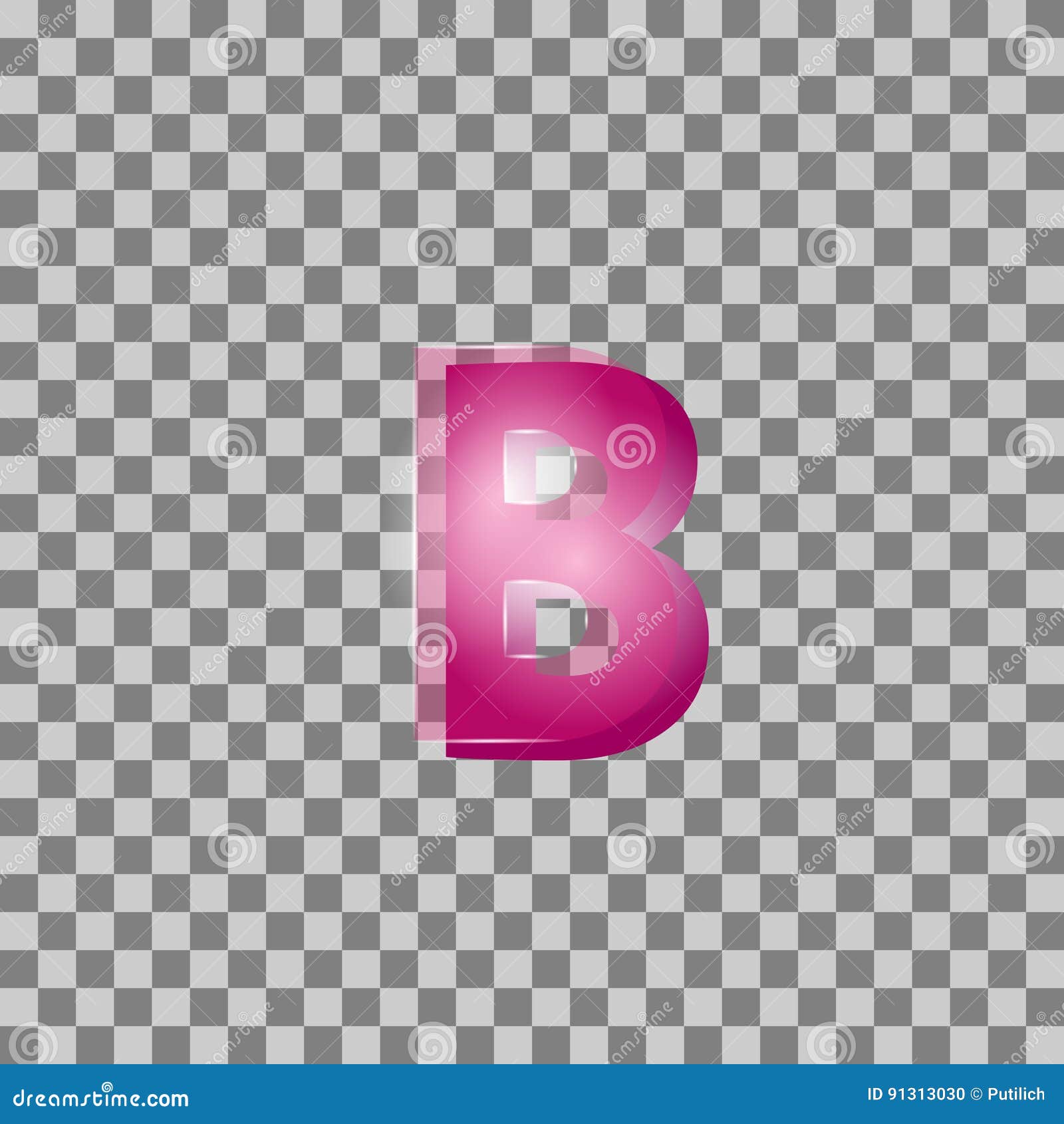 Vector. Letters are Pink in Color but Background Stock Illustration ...